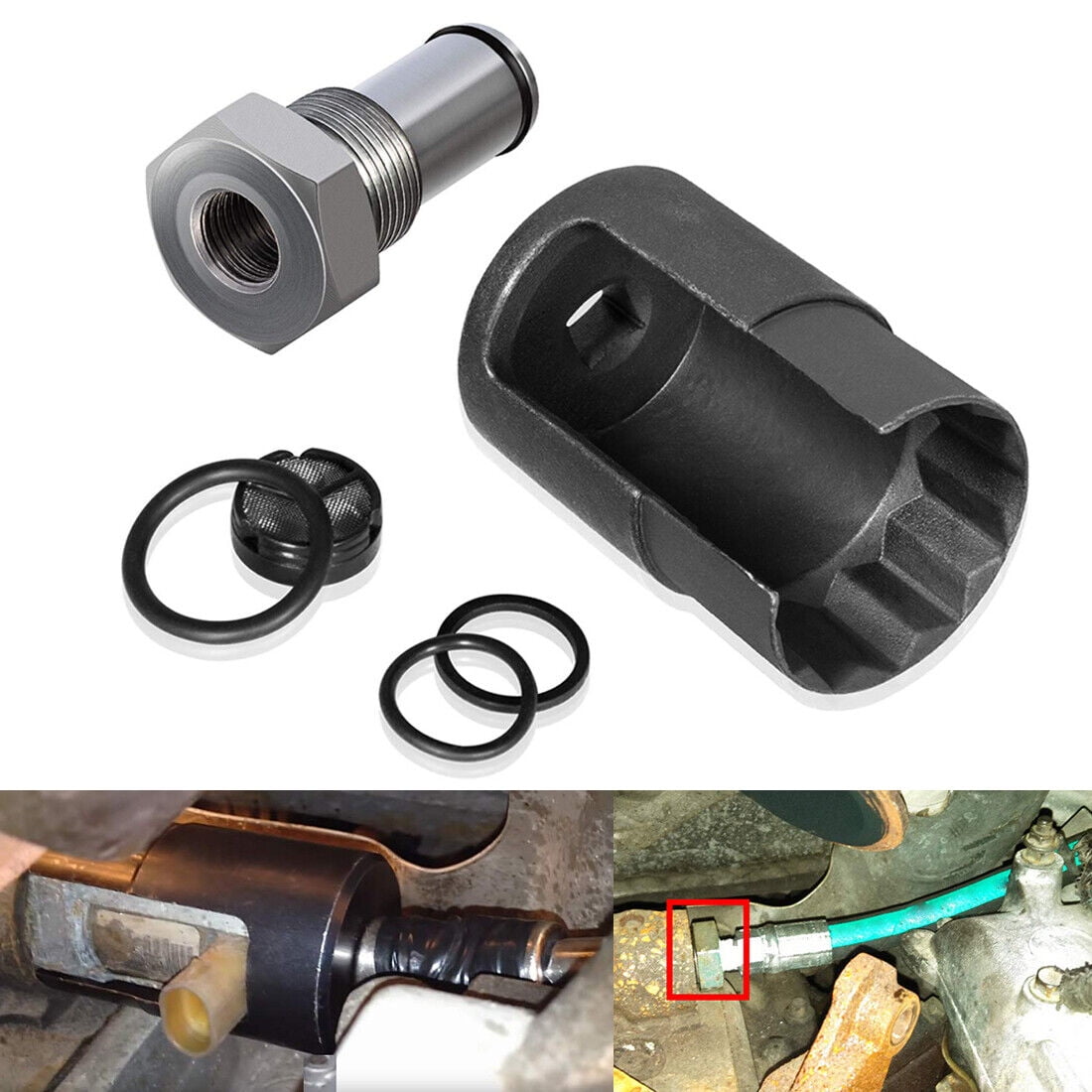 ICP Oil Fuel Rail Adapter IPR Valve Air Test Fitting Tool for 2003-10 ...