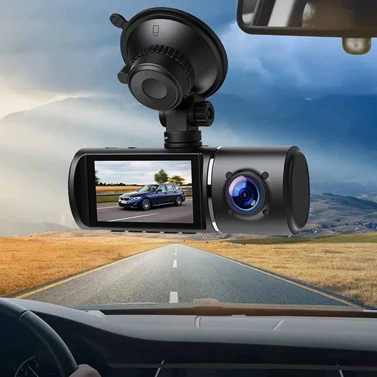 ICQOVD 3 Channel Dash Cam Front and Rear Inside, 1080P Dash Camera for ...