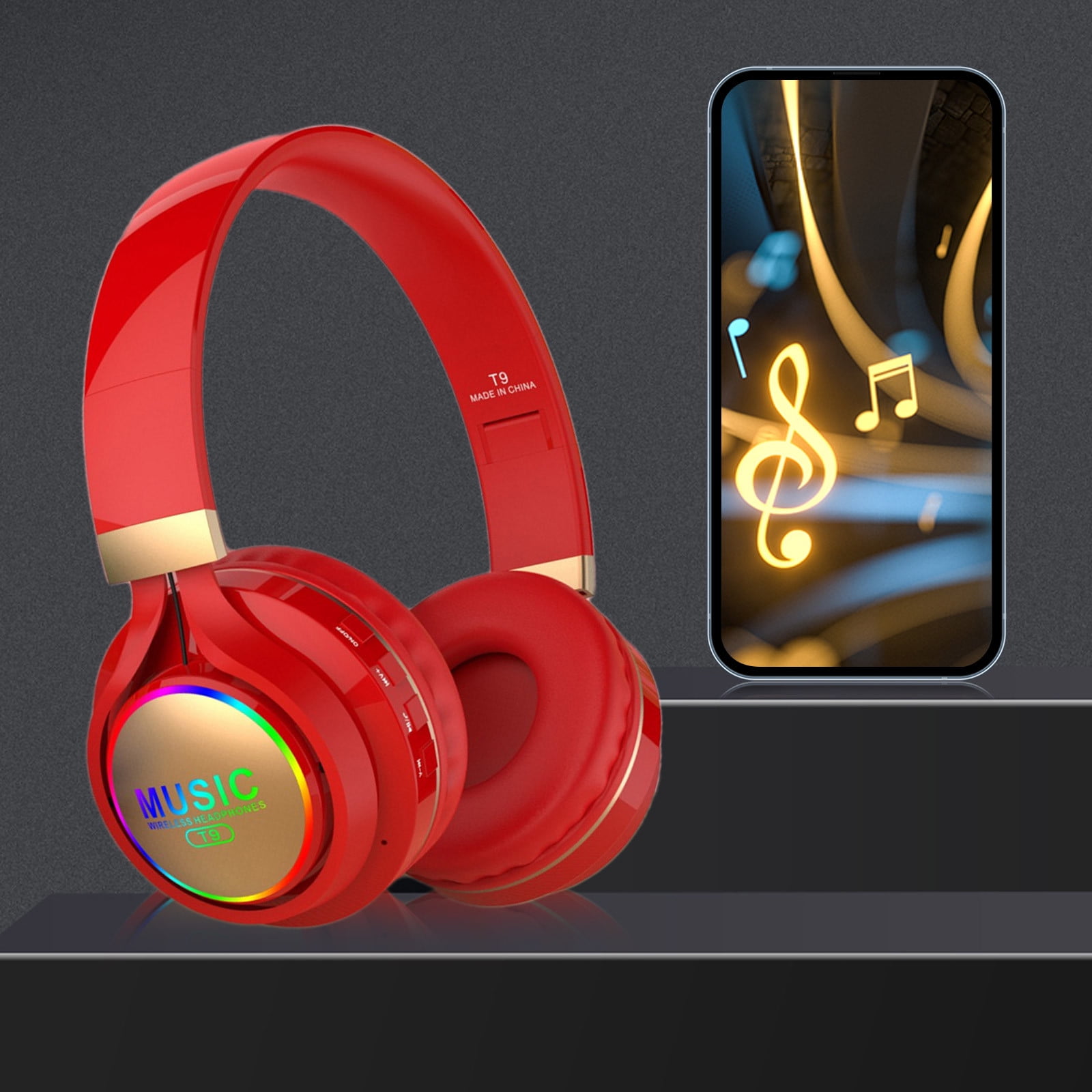 ICQOVD Bluetooth Headphones Wireless Earbuds Over Ear Bluetooth ...
