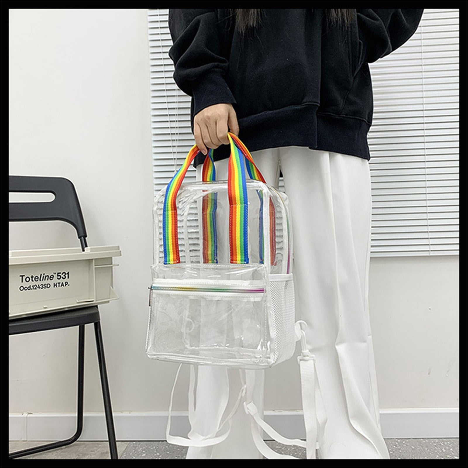 ICQOVD Clear New Transparent Backpack Heavy Duty Pvc Transparent ...