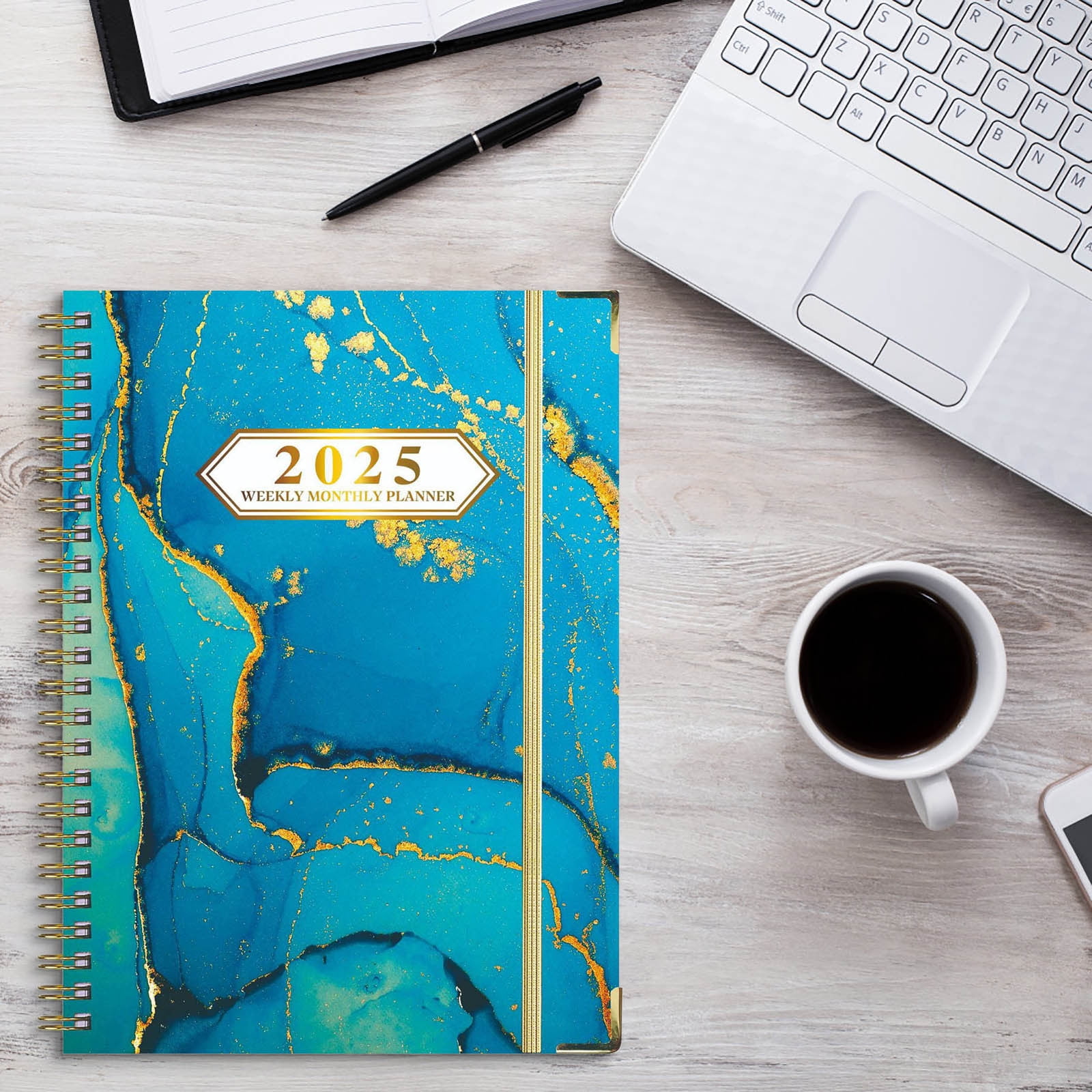 ICQOVD Clearance 2025 English Schedule A5 Plan Book with Separating Pages Plan Notebook Coil ...