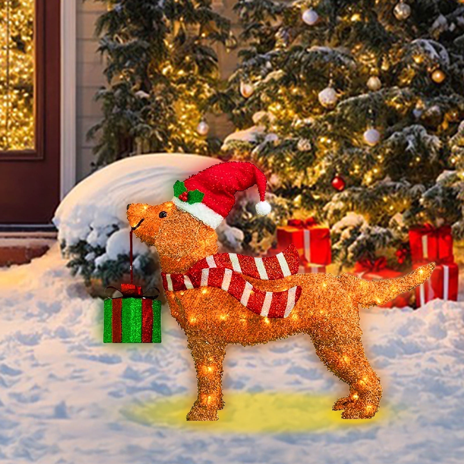 ICQOVD Clearance Christmas Dog LED Light, Animated Christmas Decoration ...