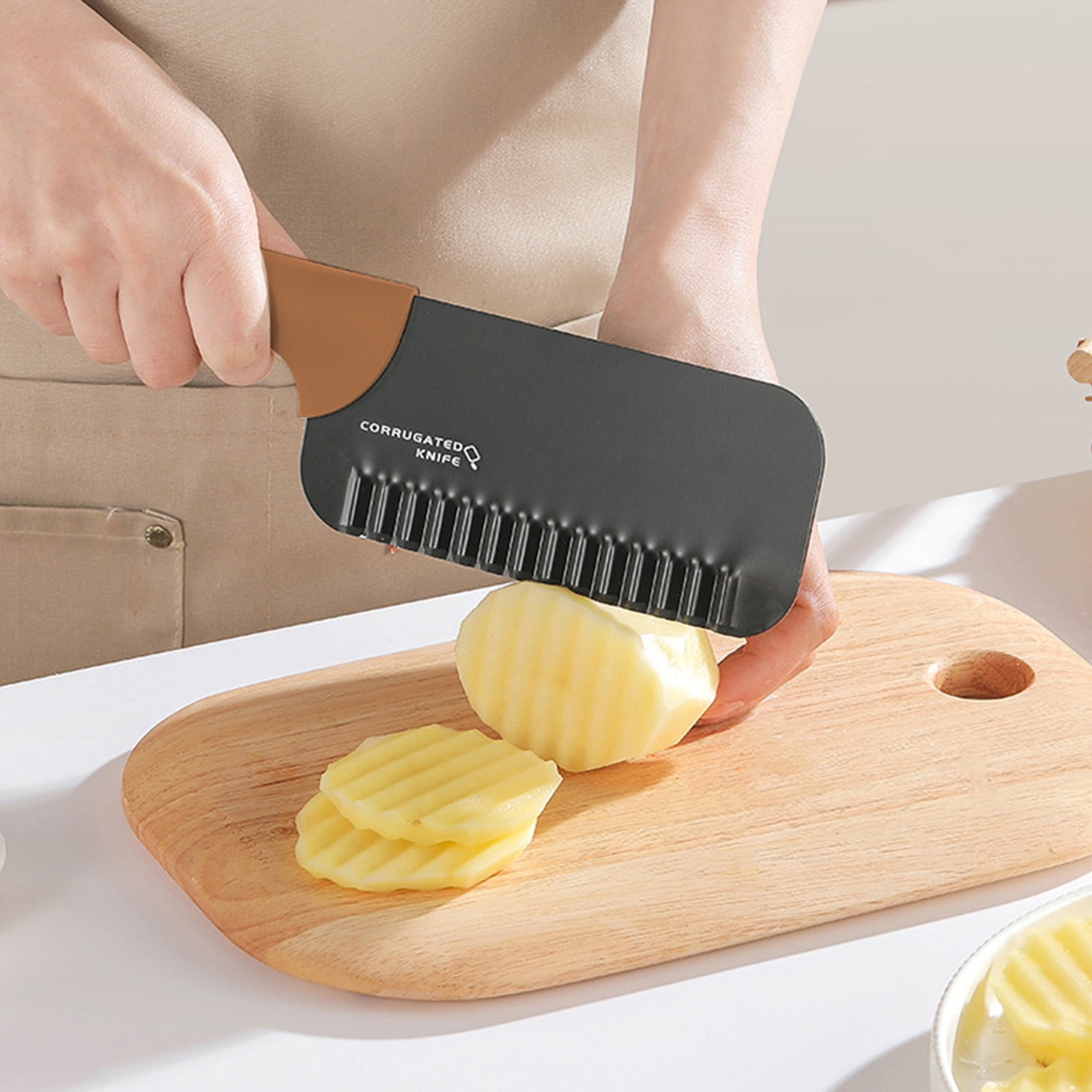 ICQOVD Clearance Stainless Steel Corrugated Knife Wolf Tooth Potato ...