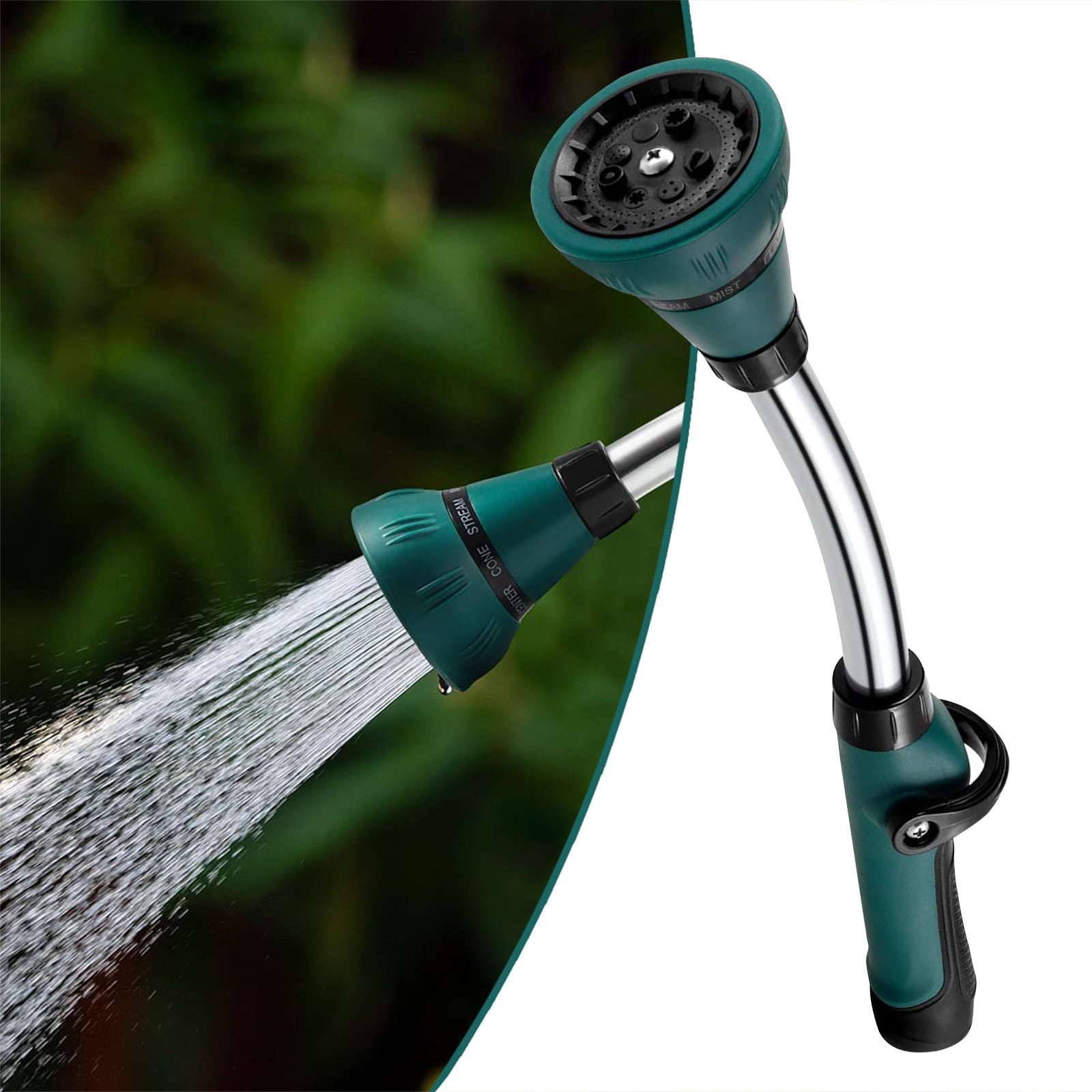 ICQOVD 15-Inch Telescoping 8-Pattern Watering Wand, Adjustable Flow ...