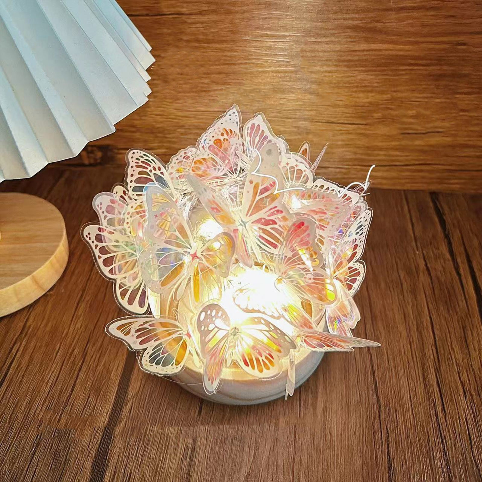 ICQOVD Colorful Butterflies Vibes Night Light Materials for Girlfriends ...