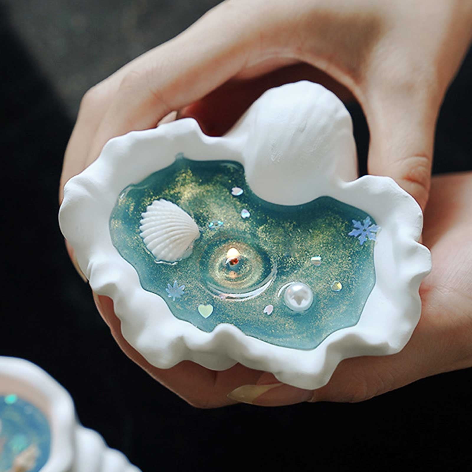 ICQOVD Conch Soy Wax Gel Candle with Essential Oil Natural Candles ...