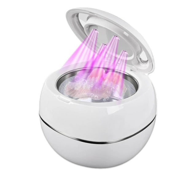 ICQOVD Denture Dome Cleaner Portable 360 Light Cleaning Device for Dentures Retainers Night ...