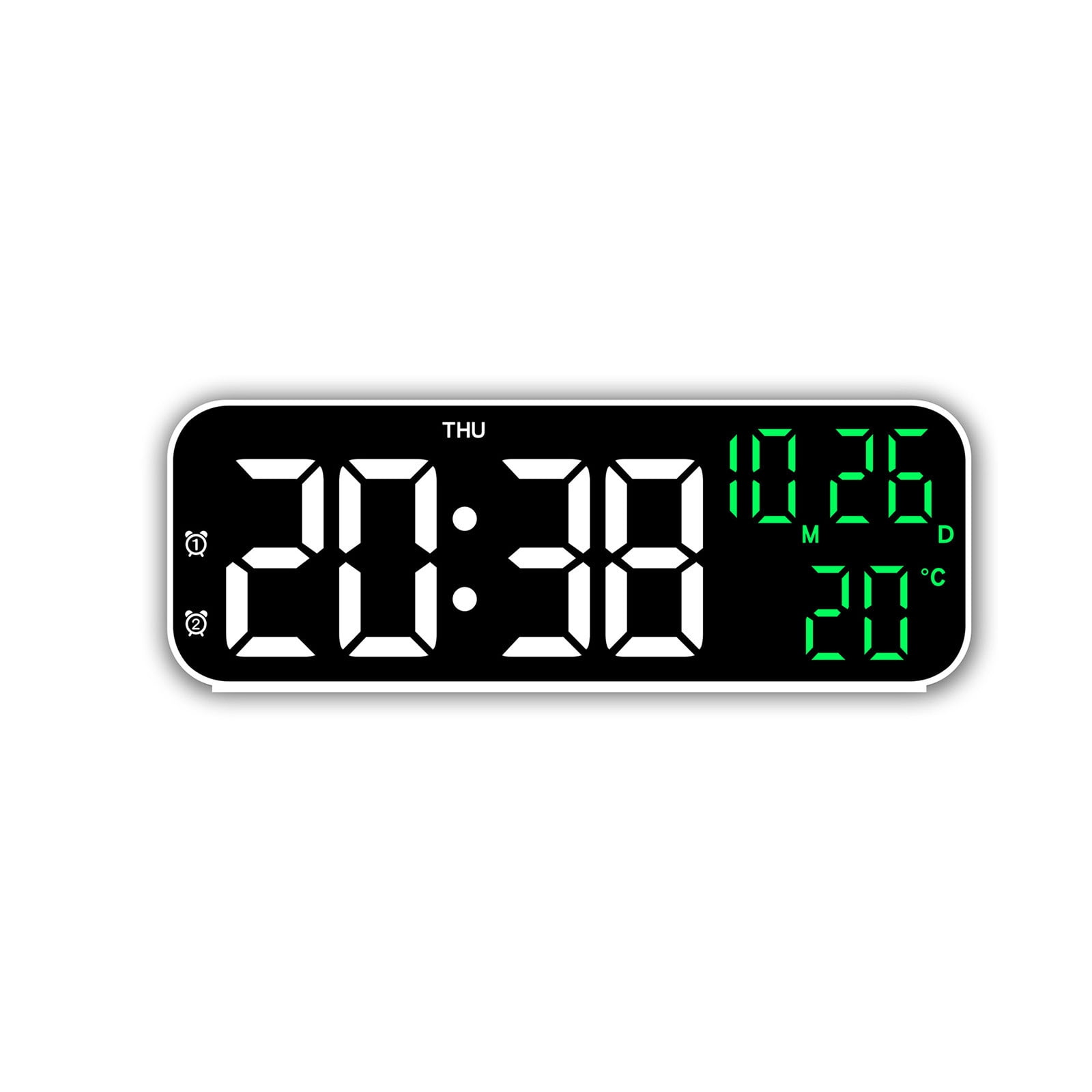 ICQOVD Electronic Clock Multi-functional LED Alarm Clock Temperature Jump Seconds Display ...