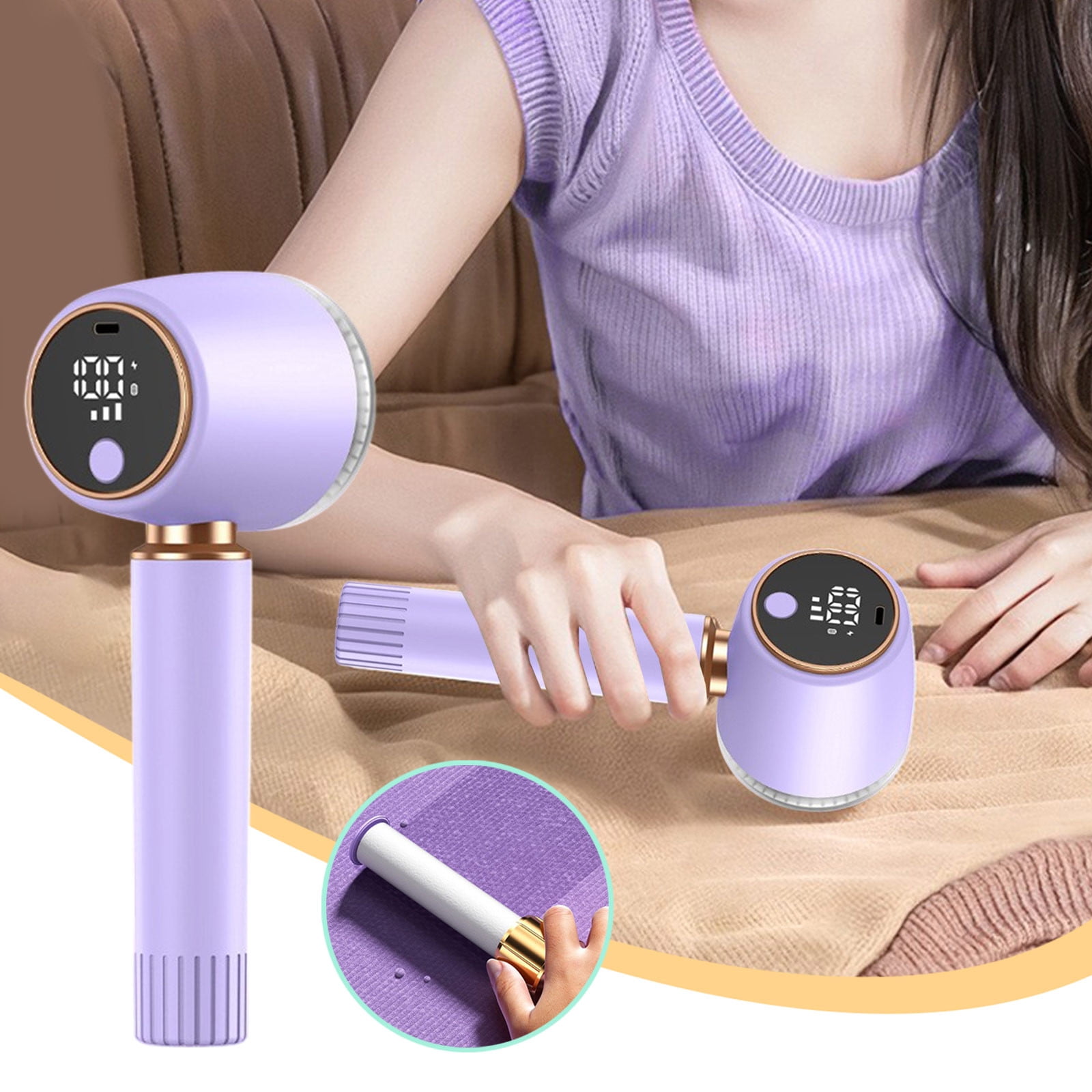 ICQOVD Fabric Shaver and Lint Remover Rechargeable Model Sweater ...