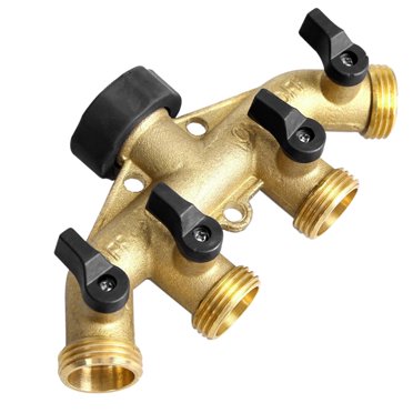 5-way Brass Water Tap Distributor 3/4 inch Water Distributor 5 Garden ...