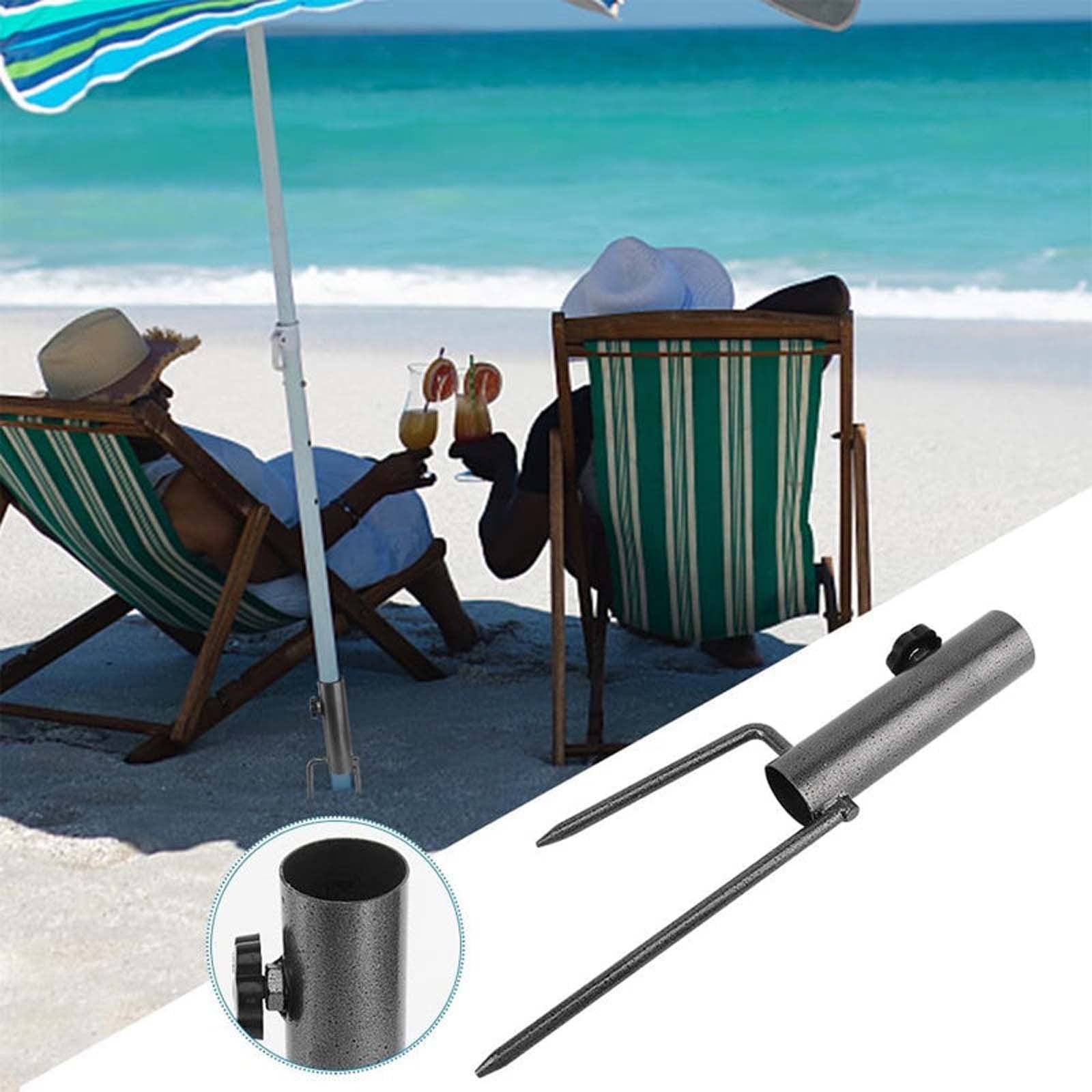 ICQOVD Heavy-Duty Adjustable Umbrella Stand Umbrella Steel Beach ...