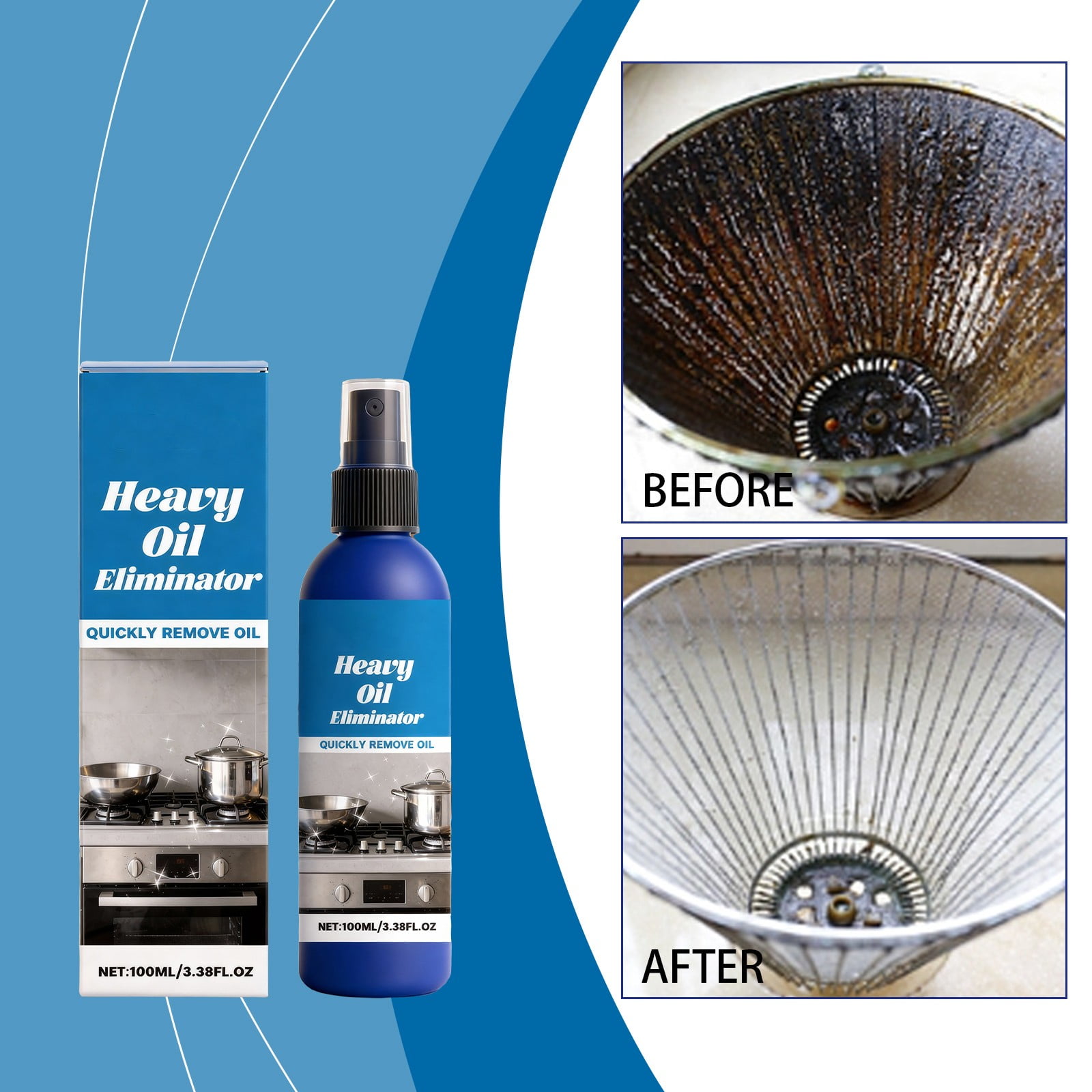 ICQOVD Heavy Oil Cleaner Concentrated Degreasing Formula For Kitchen ...