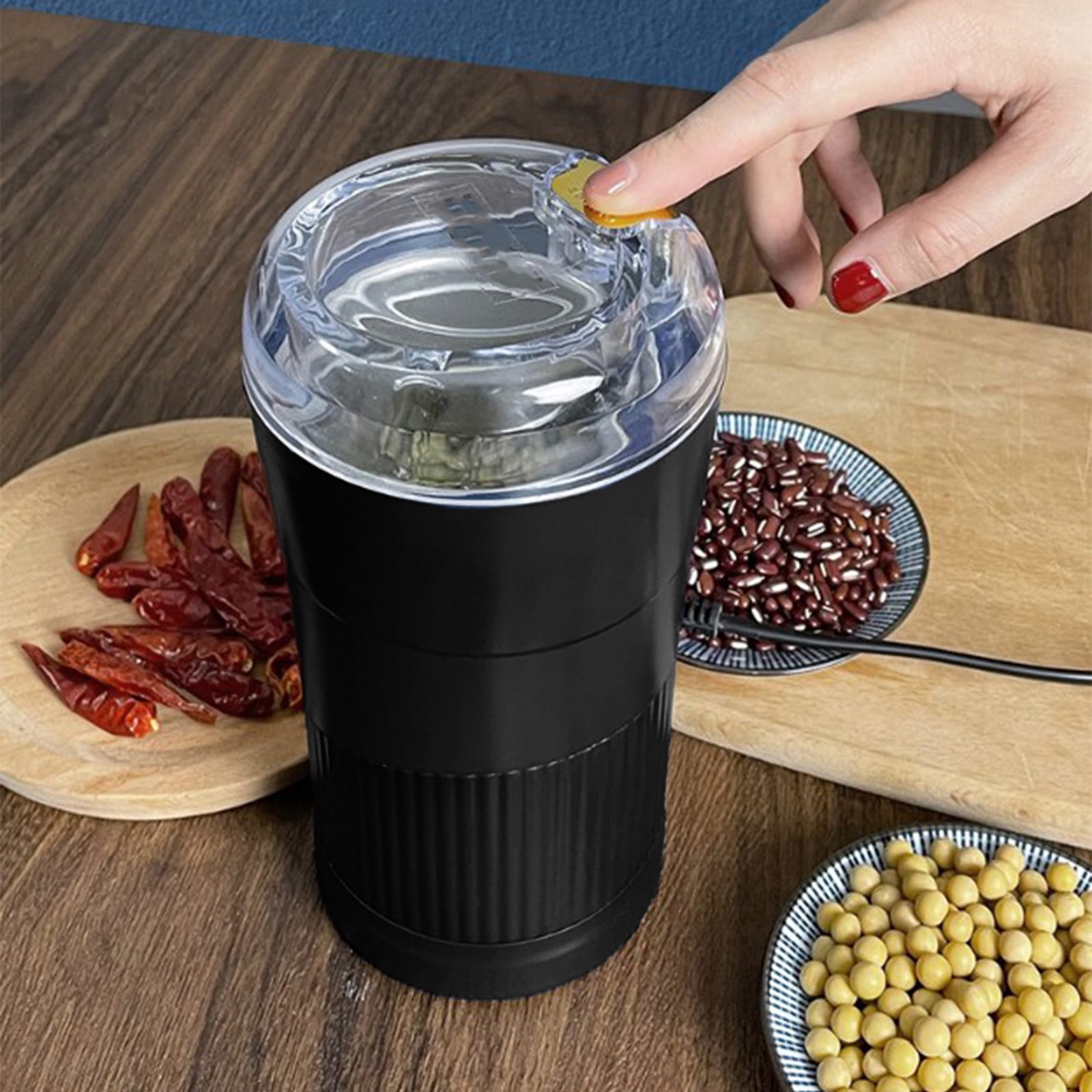ICQOVD Herb Grinder Electric Spice Grinder,Herb Spice Coffee Grinder ...