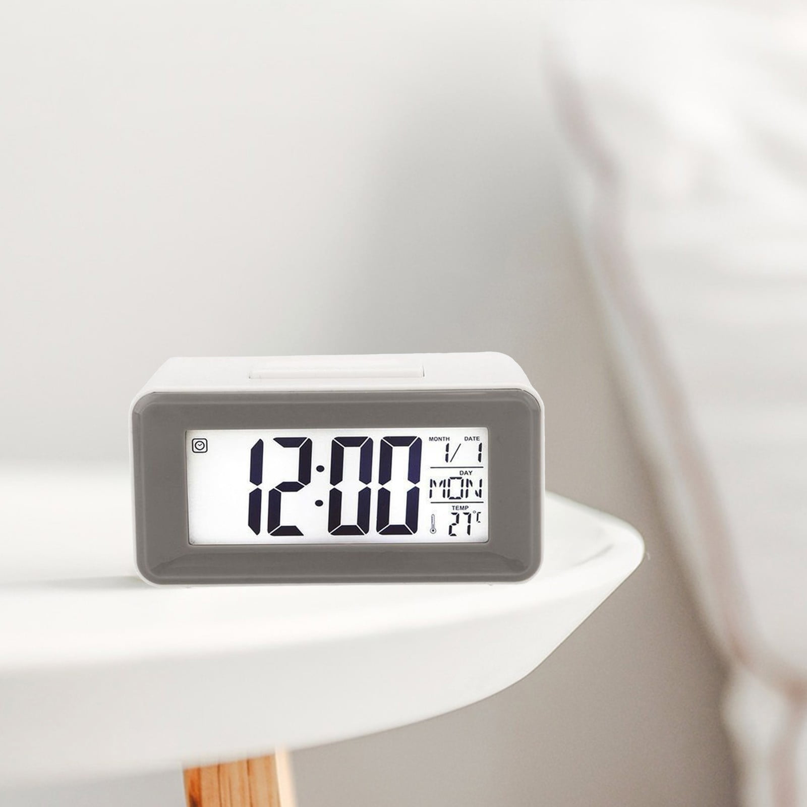 ICQOVD LED Alarm Clock Digital Desktop Clock Large Display With ...