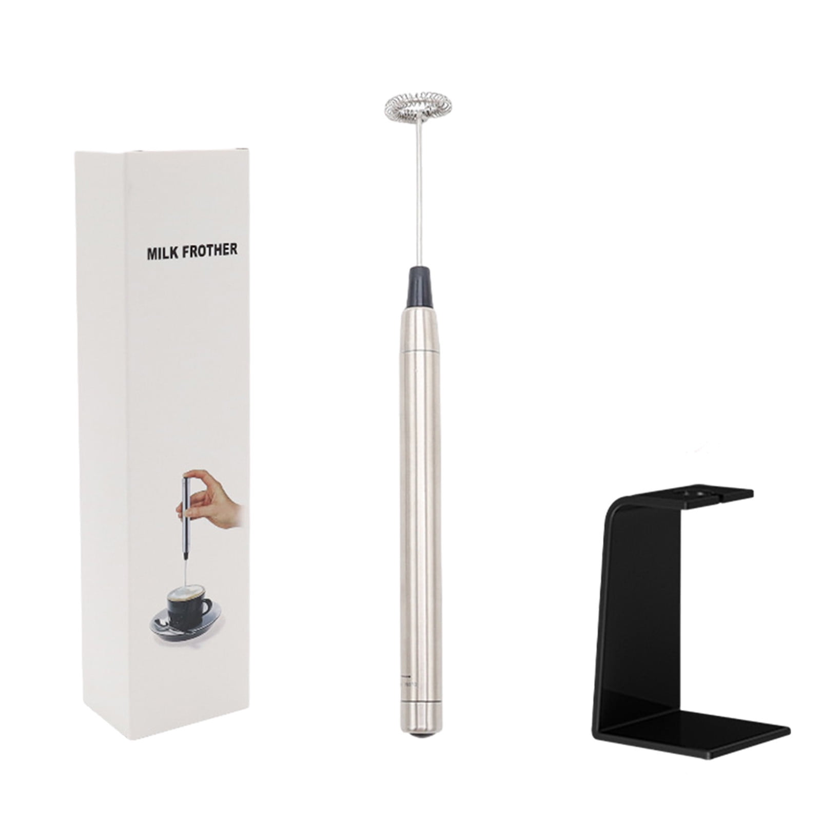 ICQOVD Milk Frother Handheld, Battery Operated Electric Drink Coffee ...