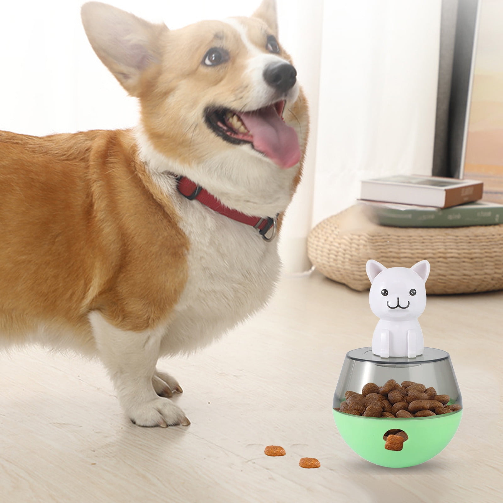 ICQOVD Pet Not Fall Down Toy Cats and Dog Puzzle Self Leaky Food Ball ...