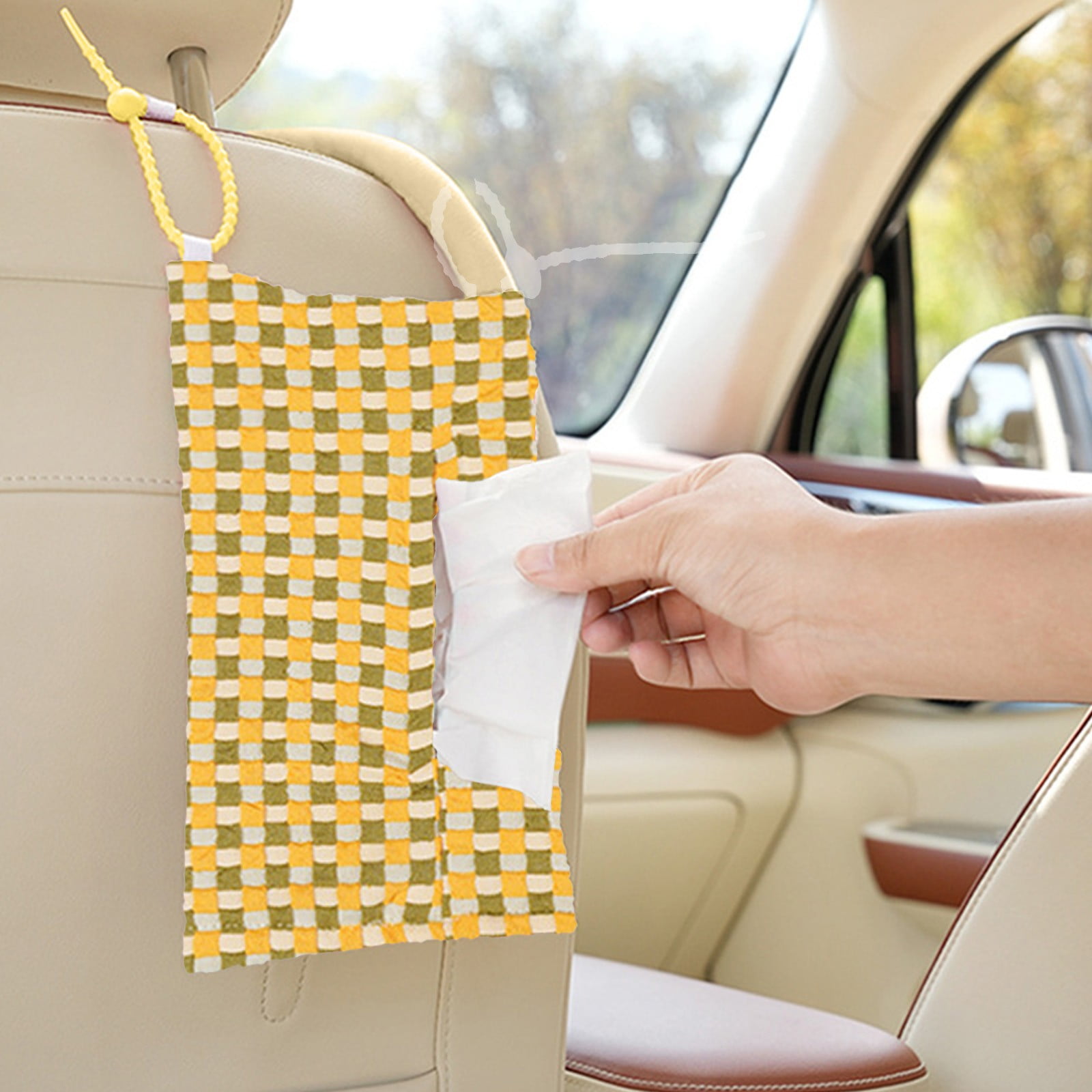 ICQOVD Soft Fabric Tissue Container with Cute Style Ideal for Tissues ...