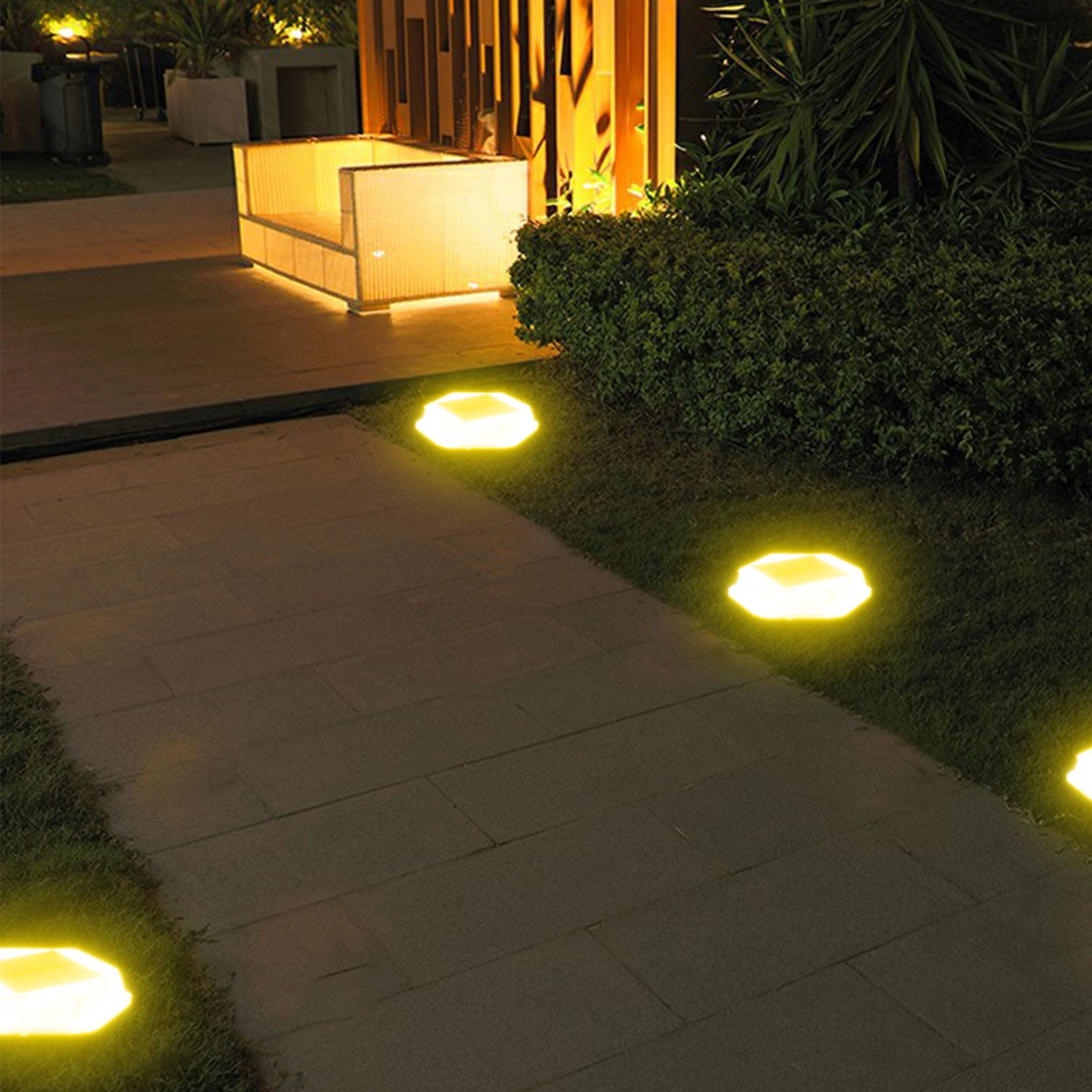 ICQOVD Solar LED Step Light - Outdoor Garden, Courtyard, Stair Light ...