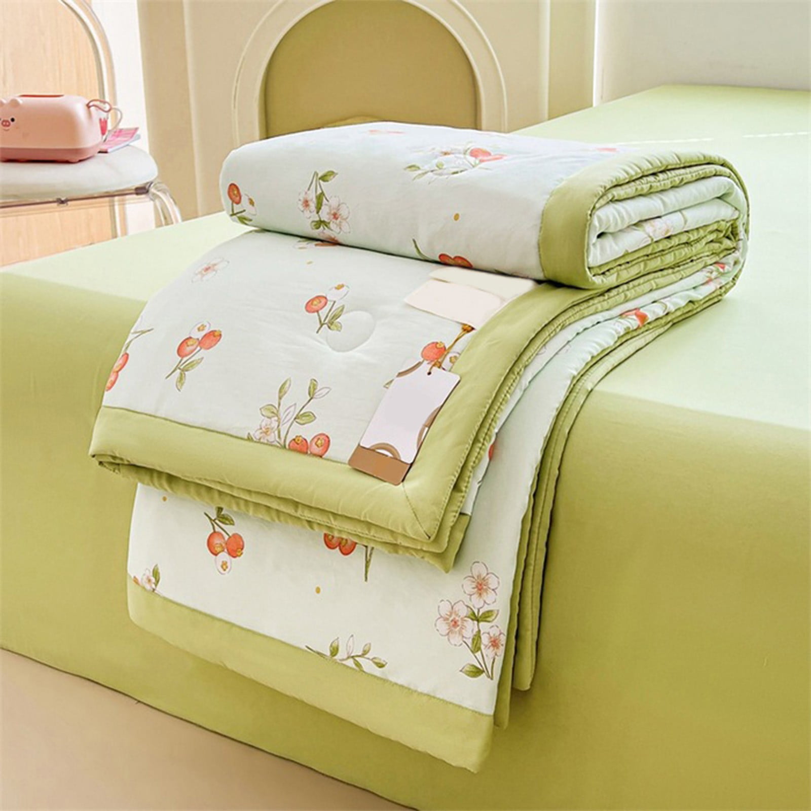 ICQOVD Summer Cool Air Conditioner Washed Double Layer Yarn Washable ...