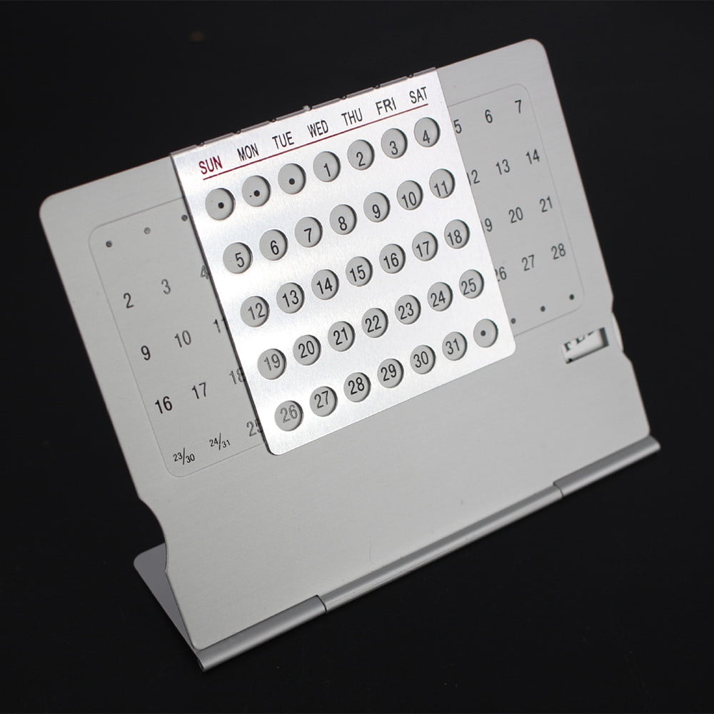 ICQOVD Super Perpetual 100 Year Calendar Aluminum Table Calendar for ...