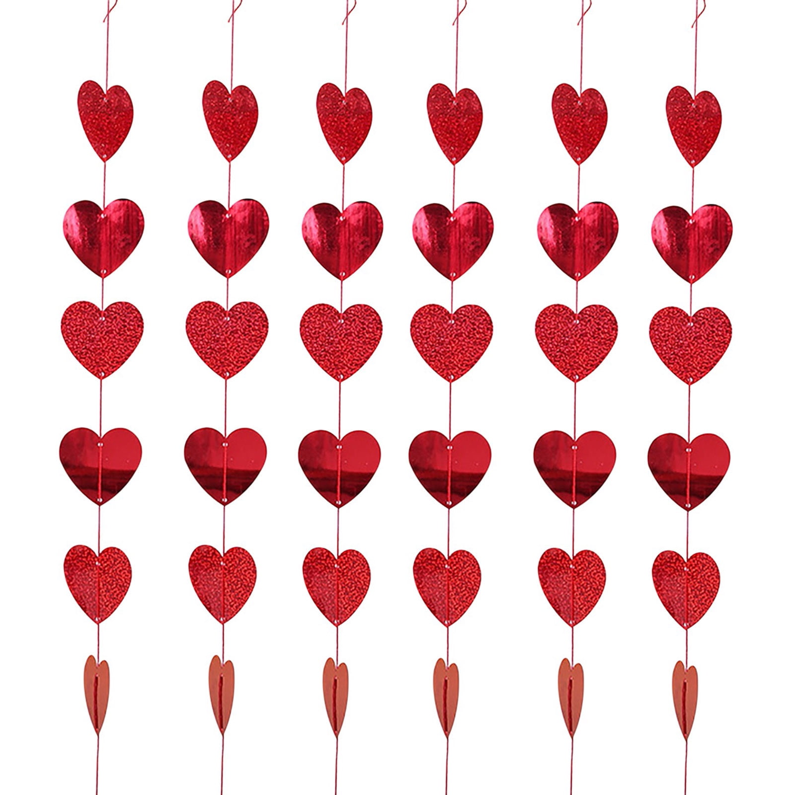 ICQOVD Valentines Day Ceiling Decor Decked Heart Banner Heart Ceiling ...