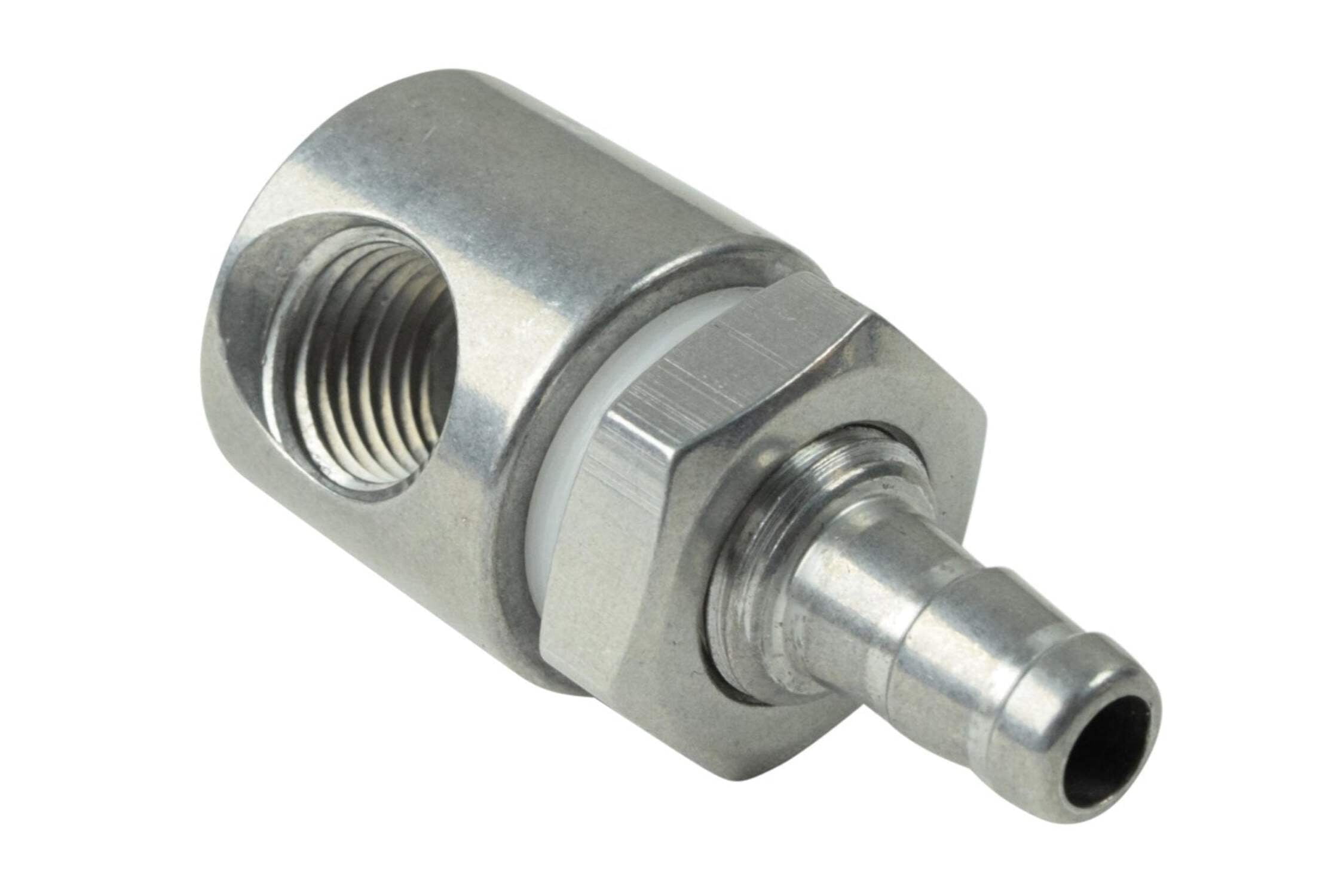 ICT Billet 1/4"npt female to 90 degree 3/8" Hose Barb Bulkhead Fitting - Walmart.com
