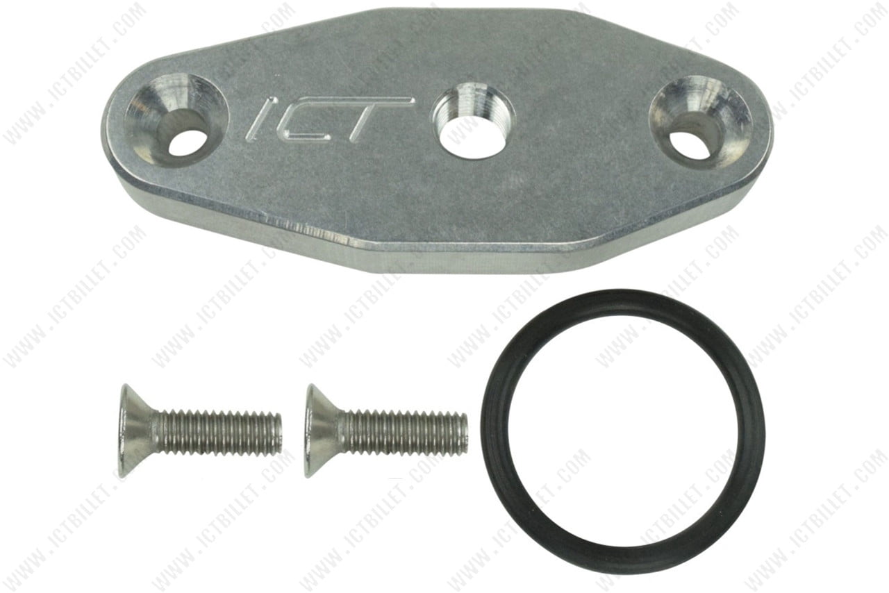 ICT Billet 1/8" NPT Oil Port Adapter Plate for Gen V LT 2014+ 5.3L 6.2L ...
