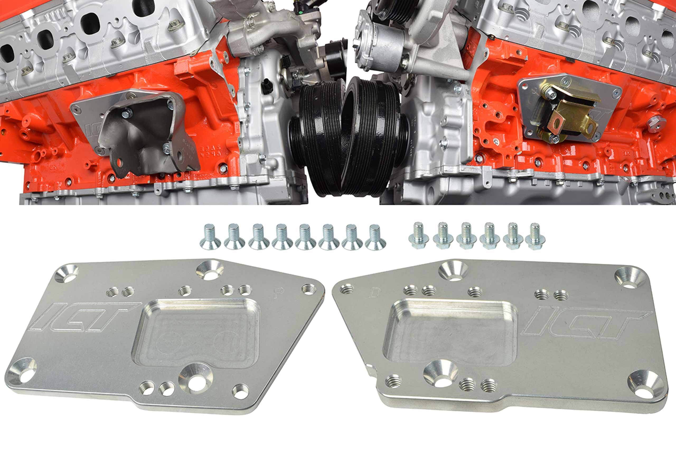 ICT Billet 2014-up LT L83 L86 LT1 Billet Engine Swap Bracket SBC ...