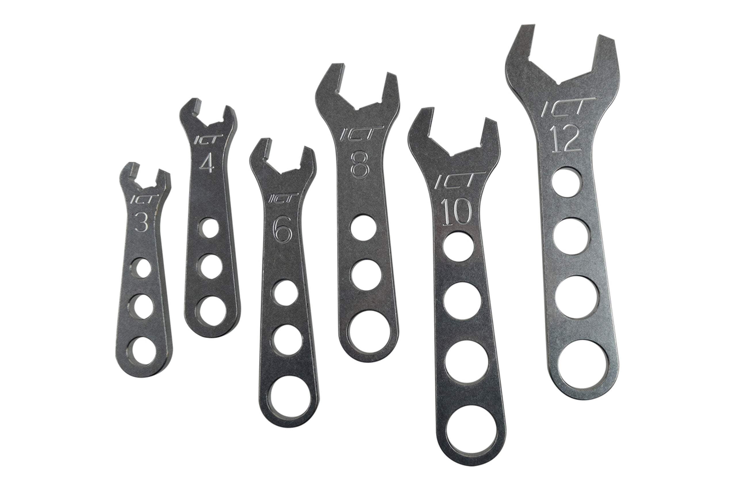 ICT Billet 6 Piece Billet Aluminum Wrench Set 3 4 6 8 10 12 AN Fittings ...