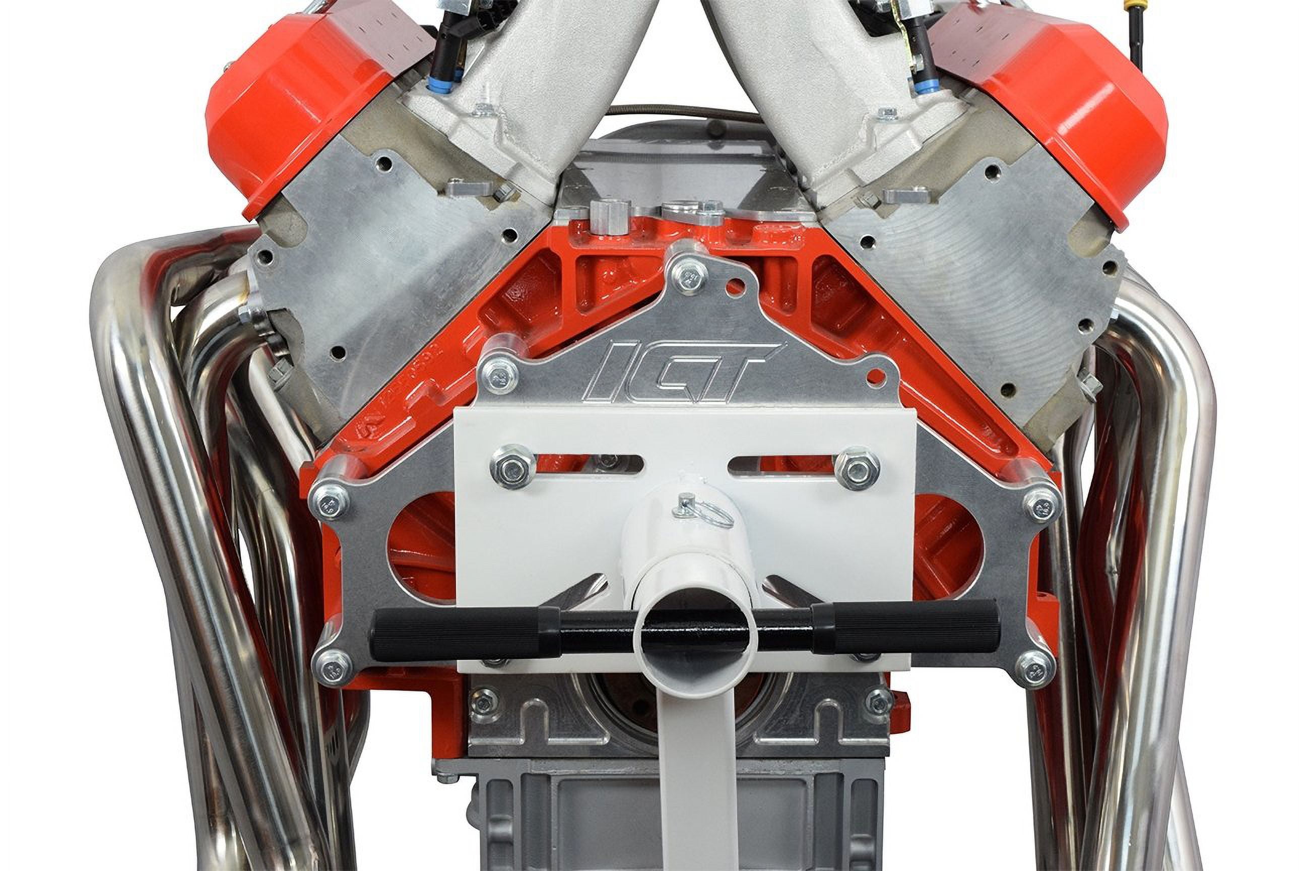 ICT Billet Engine Safe Stand Adapter Plate Chevy LS1 Duramax BBC SBC LS ...