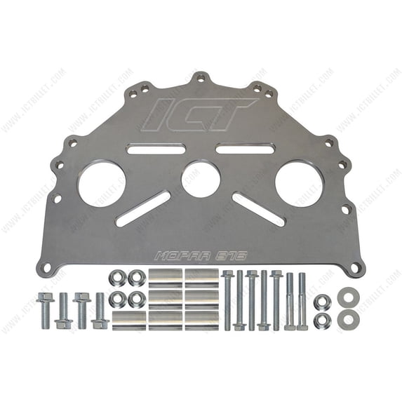 ICT Billet Engine Safe - Stand Adapter Plate Mopar LA B RB Hemi Heavy ...