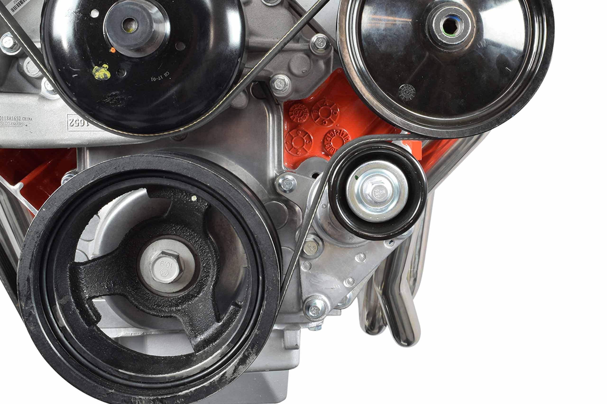 ICT Billet LS Billet Belt Tensioner Relocation Bracket Kit w/ Pulley ...