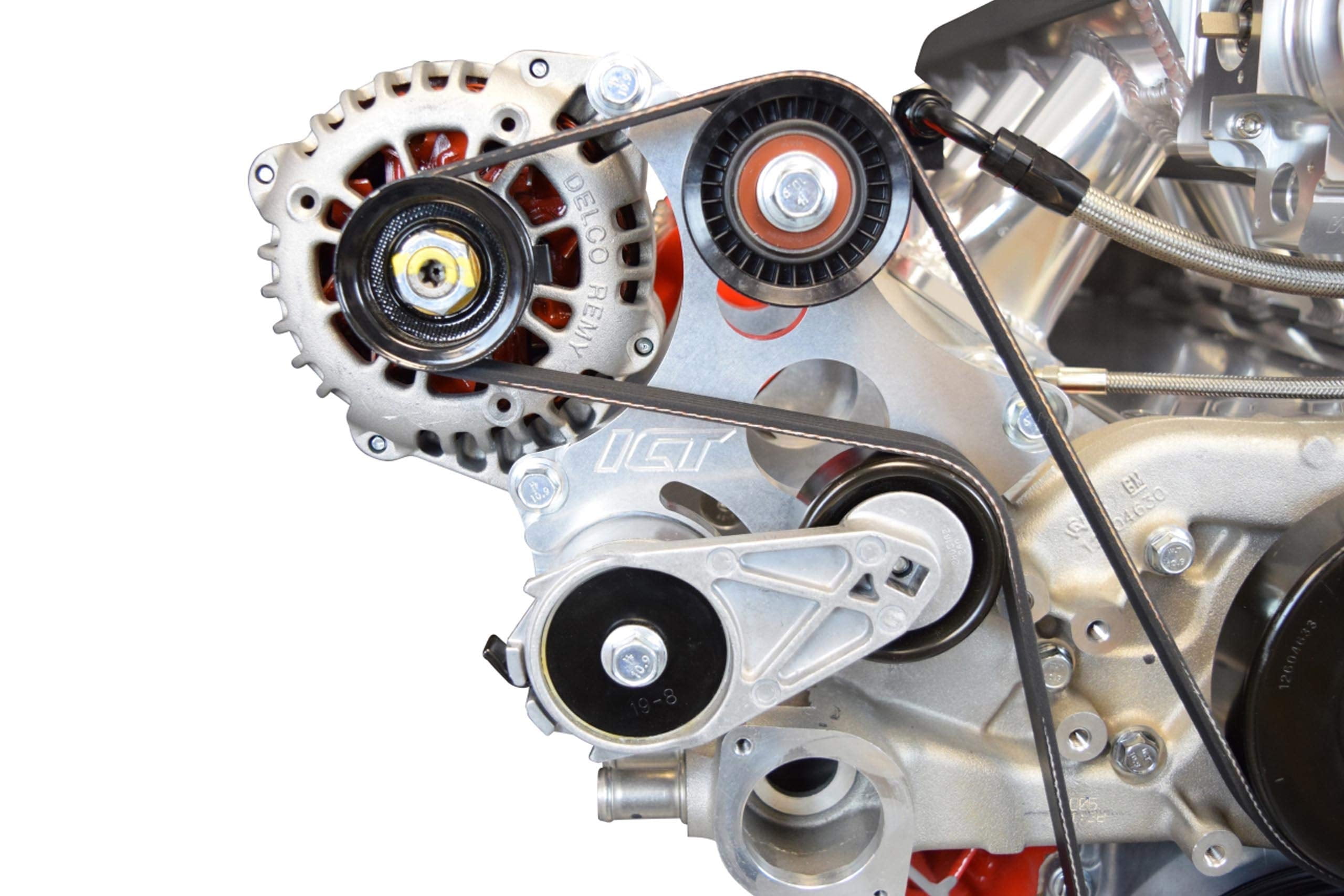 ICT Billet LS Corvette Alternator Bracket Kit LSX LS1 LS2 LS3 LS7 LS6 ...