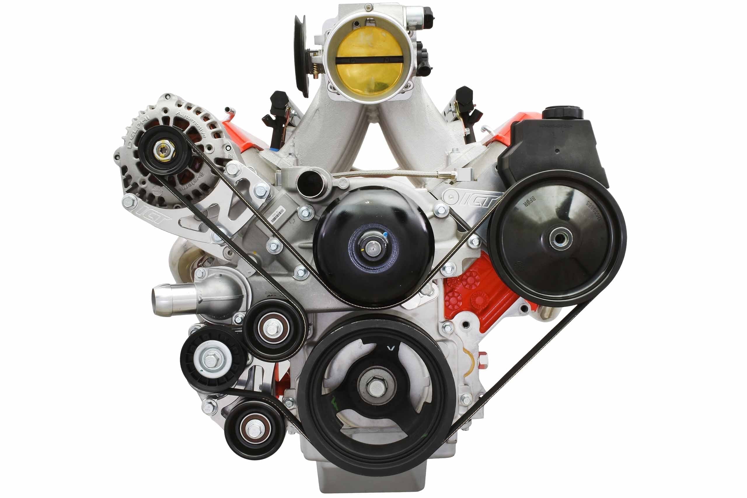ICT Billet LS Truck Alternator and Power Steering Relocation Bracket ...