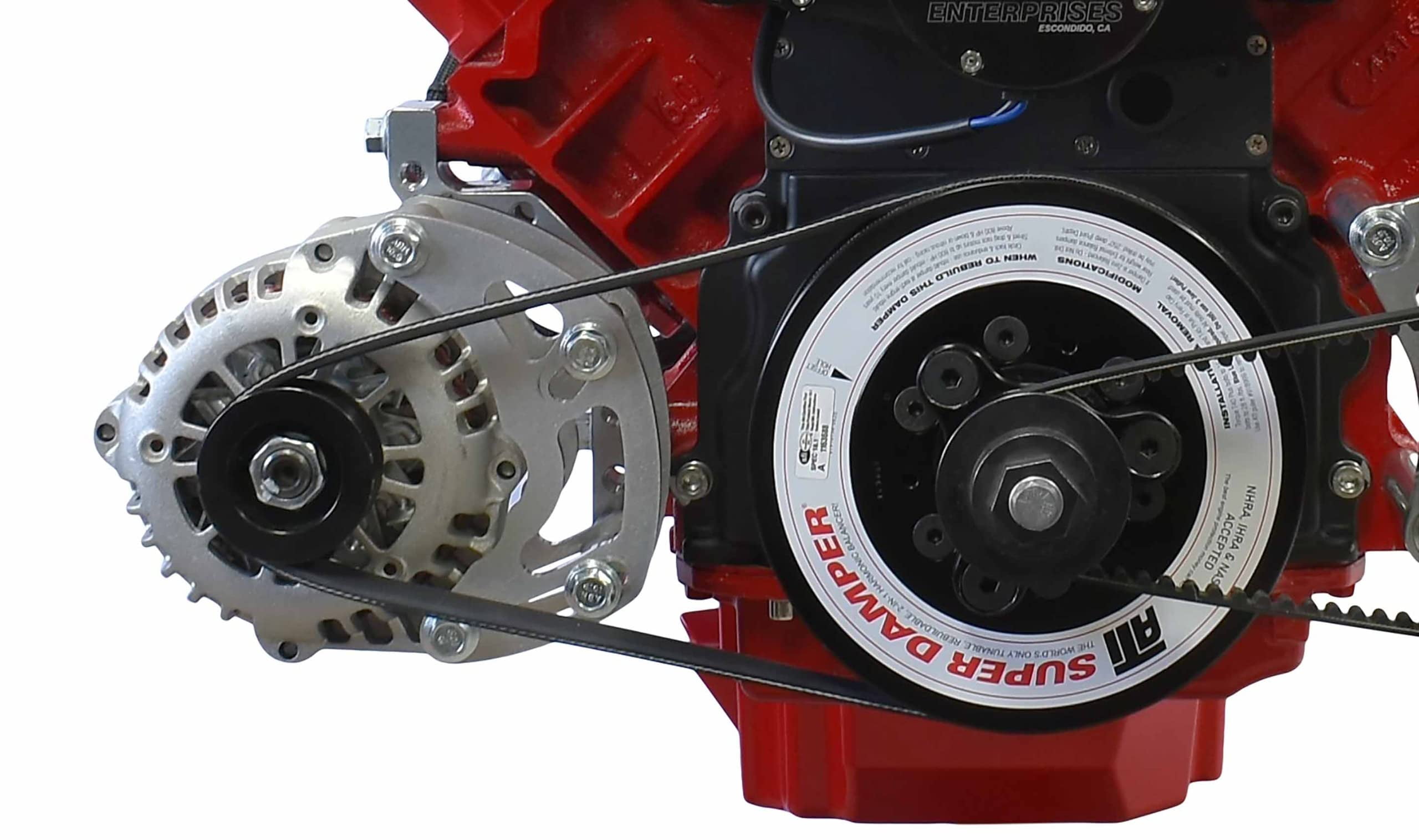 ICT Billet LS Truck Spacing Low Mount Alternator Passenger Side Bracket ...