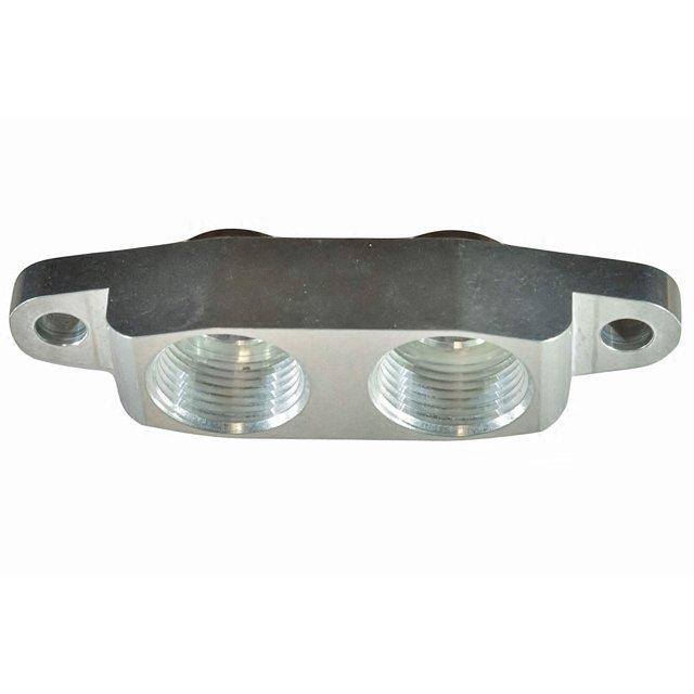 ICT Billet LS7 LS9 3/4 NPT Dry Sump Oil Line Pan Adapter Port Plate Pump Corvette Z06 LS LT ...