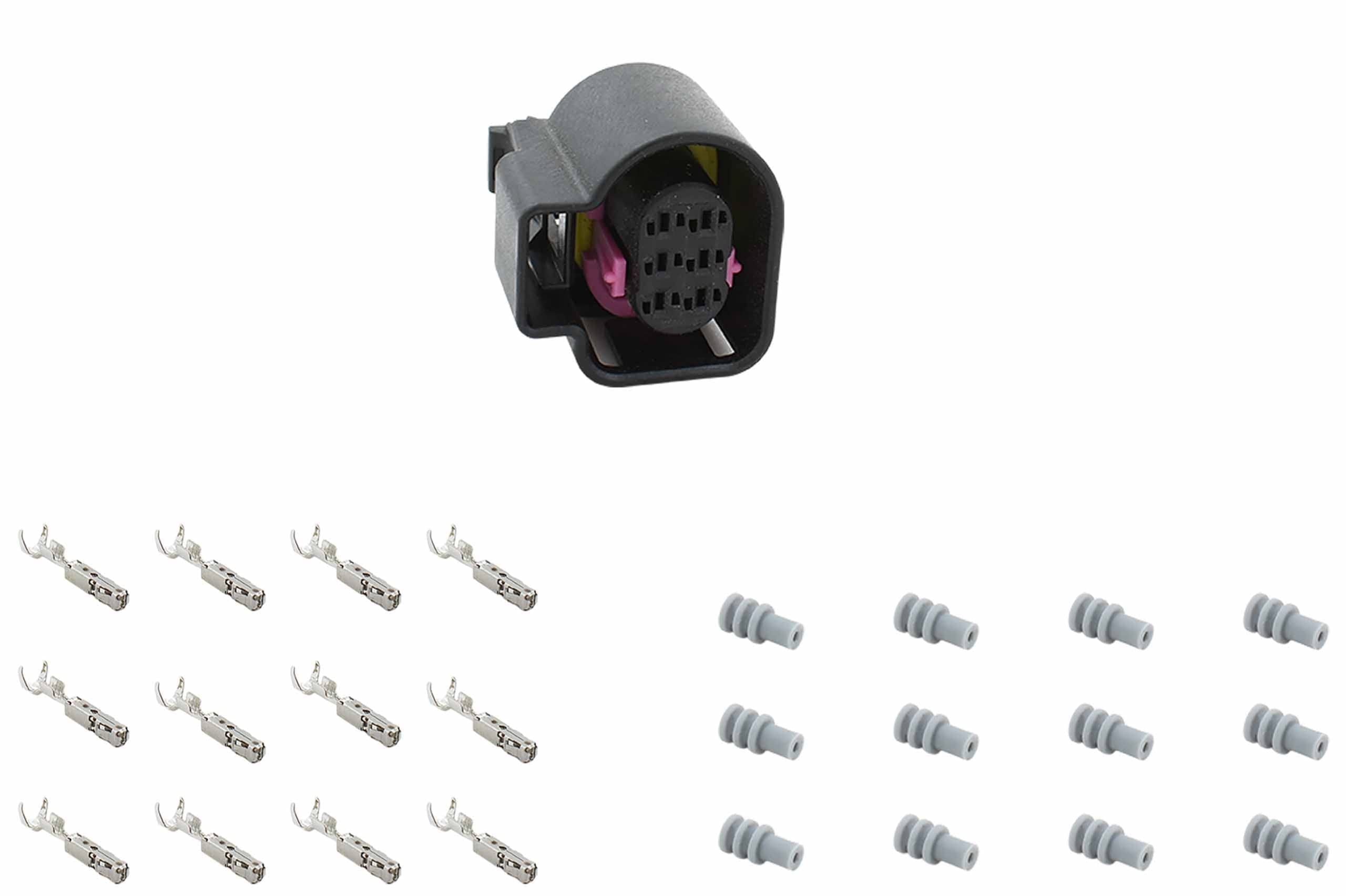 ICT Billet Oxygen Sensor Female Connector Component Kit with Terminals ...