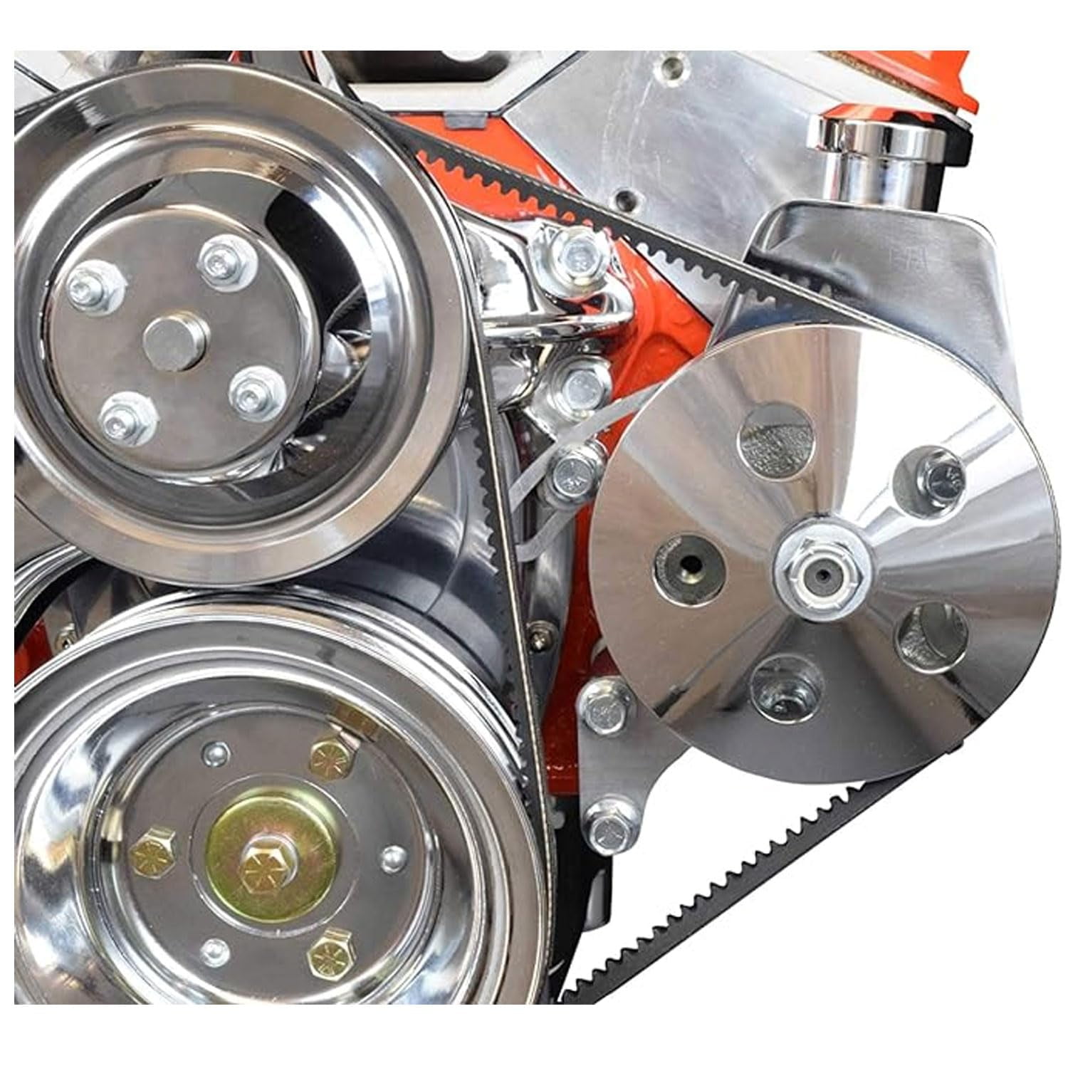 ICT Billet SBC Power Steering Pump Bracket Kit for V-Belt, Engine ...