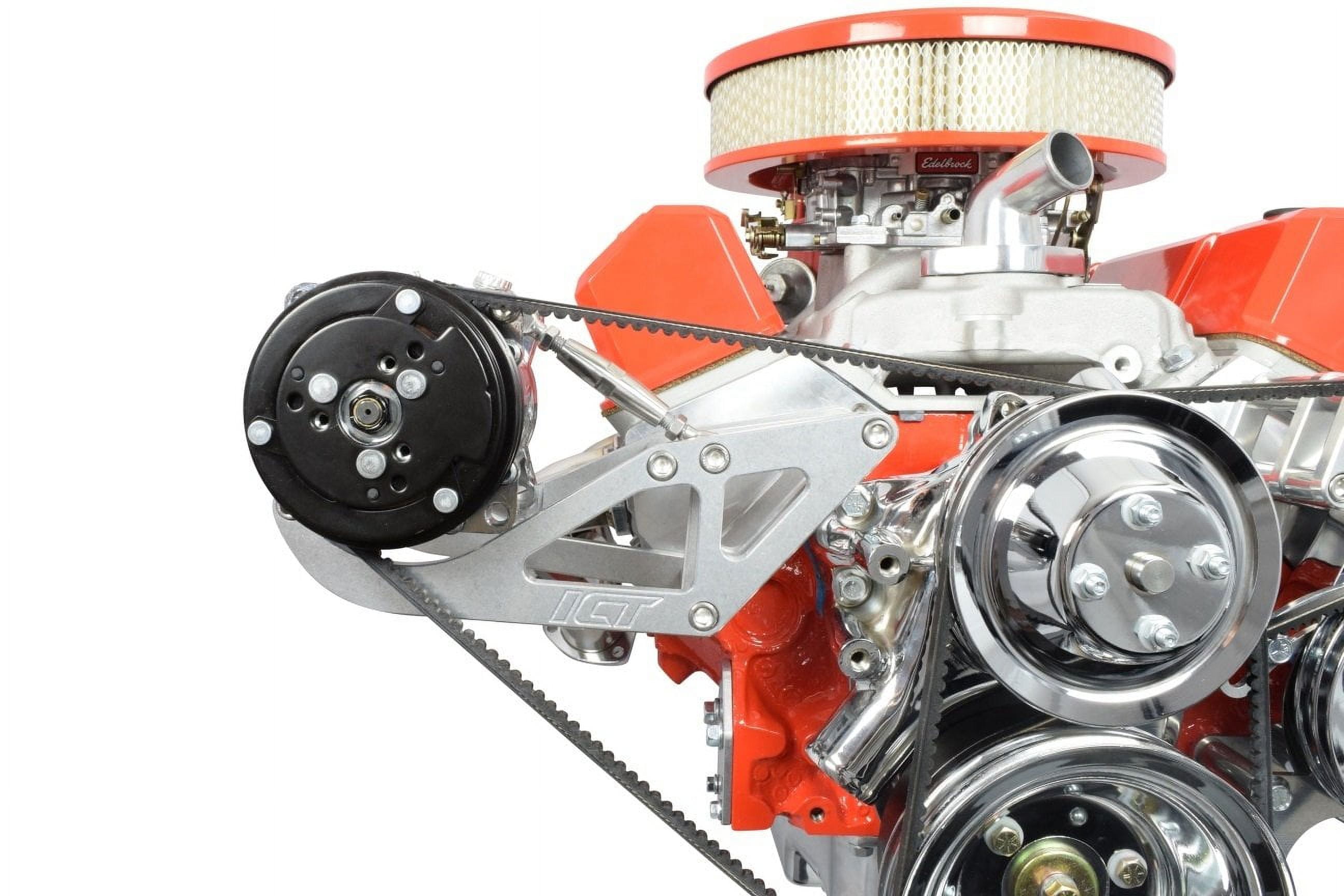 ICT Billet SBC Sanden 508 A/C Compressor Bracket Long Water Pump Small ...