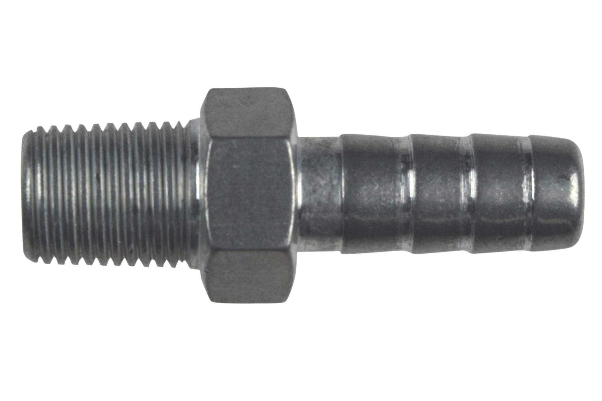 ICT Billet Straight 1/8" NPT Pipe to 5/16" .3125" Hose Barb Fitting Bare Aluminum AN840-05-02A ...