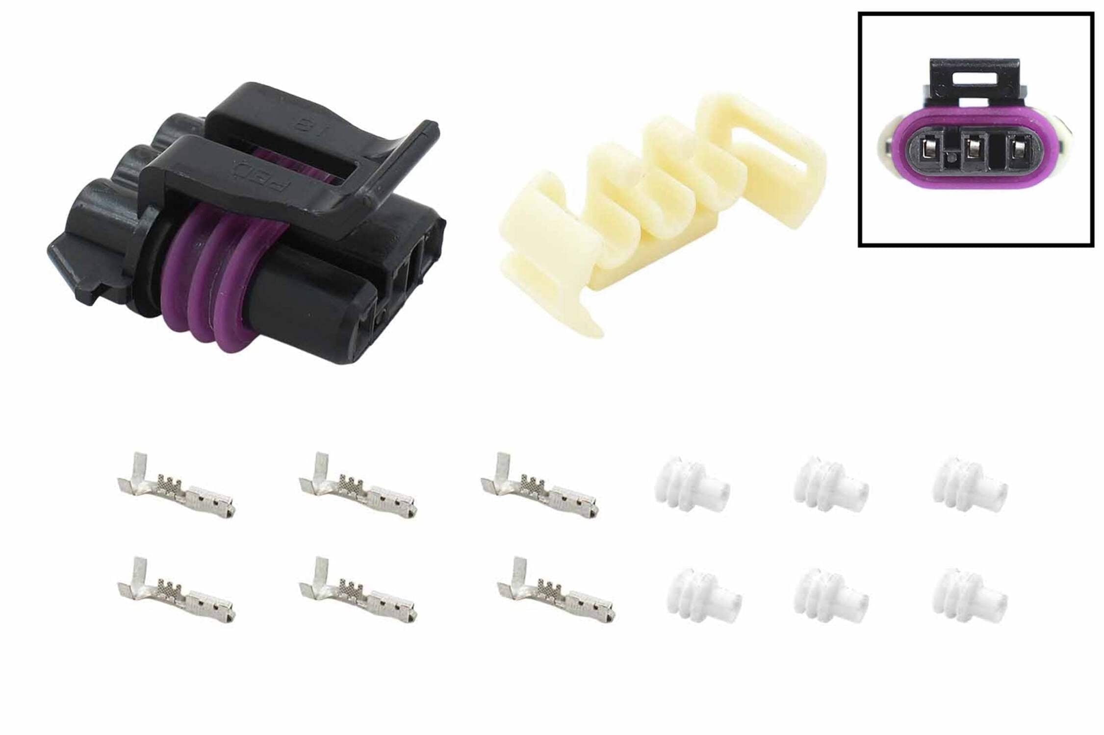 ICT Billet Wire Harness Connector Component Kit with Terminals and ...