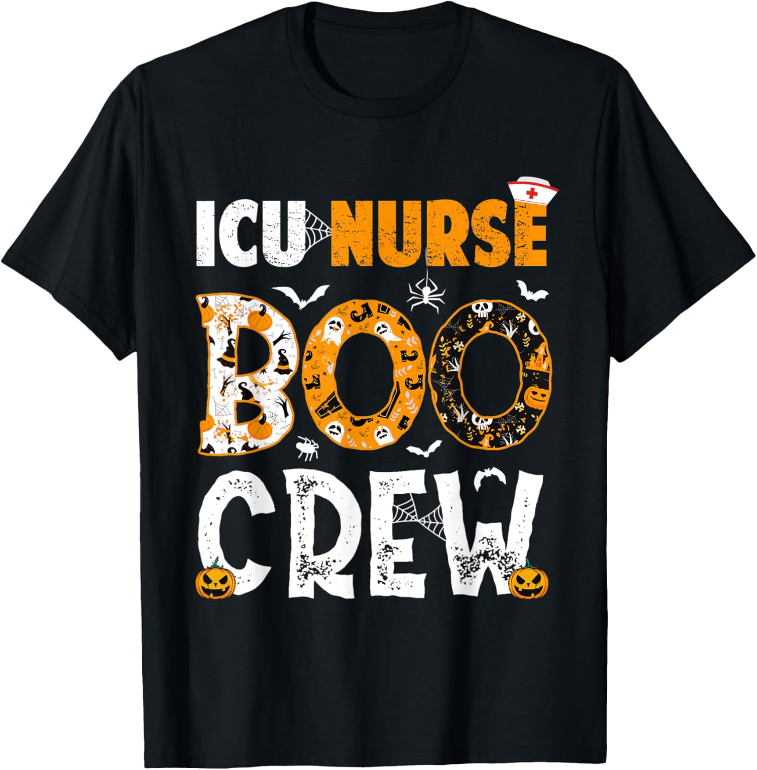 ICU Nurse Boo Crew Nurse Cute Ghost Halloween 2021 Costume T-Shirt ...