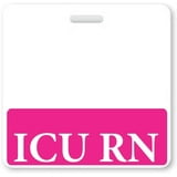 Heavy-Duty ICU RN Badge Buddy- Medical Nurse Name Tag- Specialist ID ...