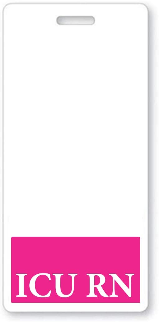 ICU RN Badge Buddy - Vertical Heavy Duty Spill & Tear Resistant Cards ...