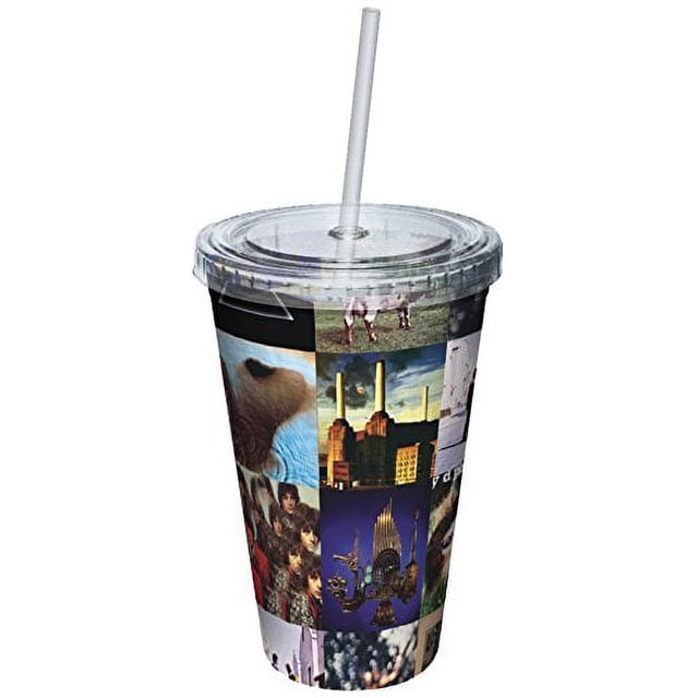 ICUP Pink Floyd Album Covers 16oz. Plastic Cup with Straw - Walmart ...