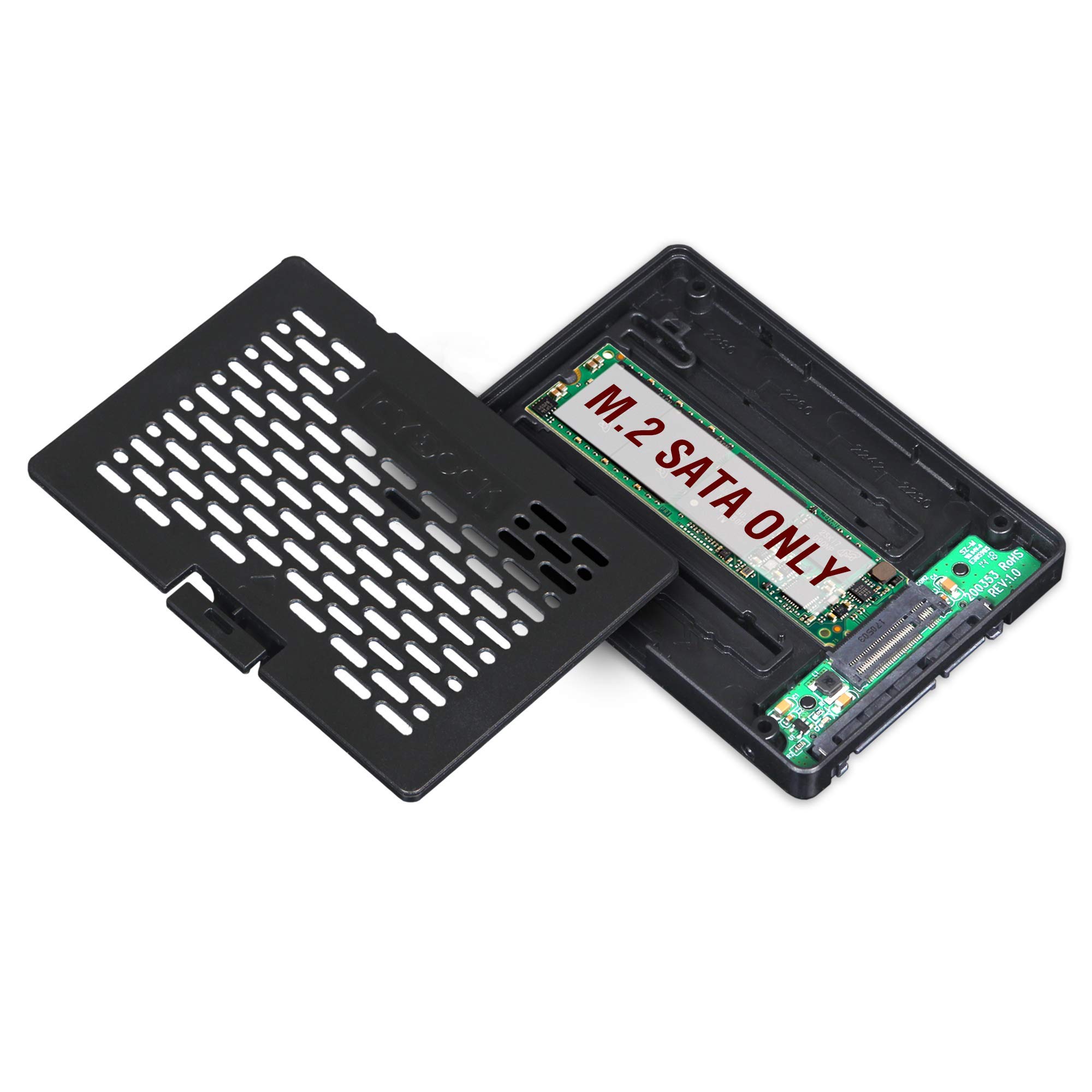 ICY DOCK M.2 SATA SSD to 2.5 inch SATA III SSD Enclosure Adapter Tool ...