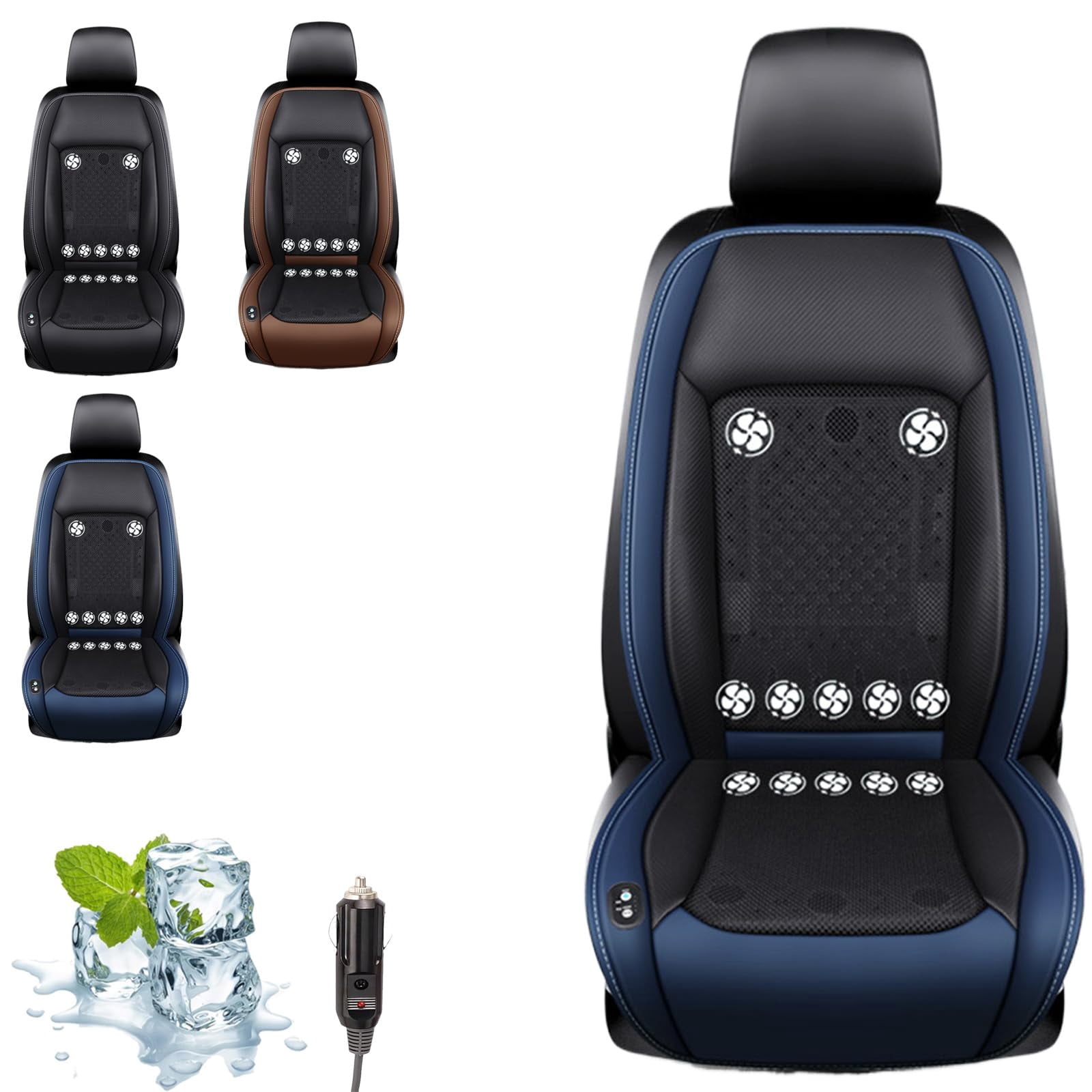 ICY Seat – Car Cooling Cushion with 12/16/24 Turbo Fans, New Auto-On ...