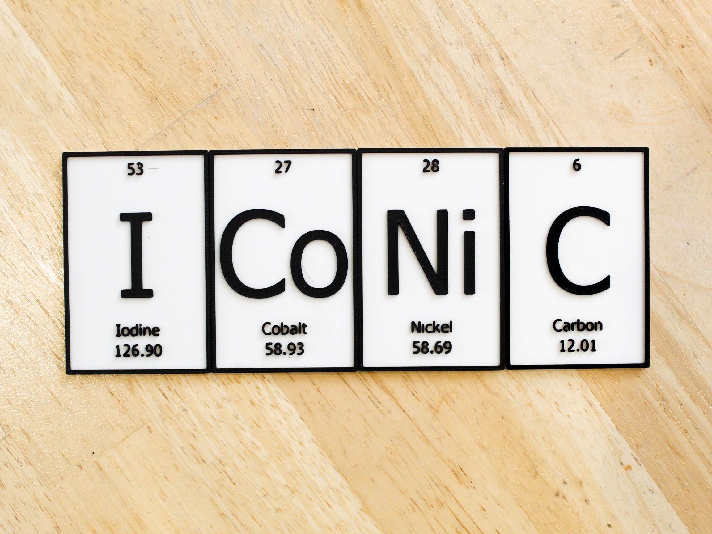 Clever Contraption Iconic Sign | Periodic Table of Elements Desk, Wall ...