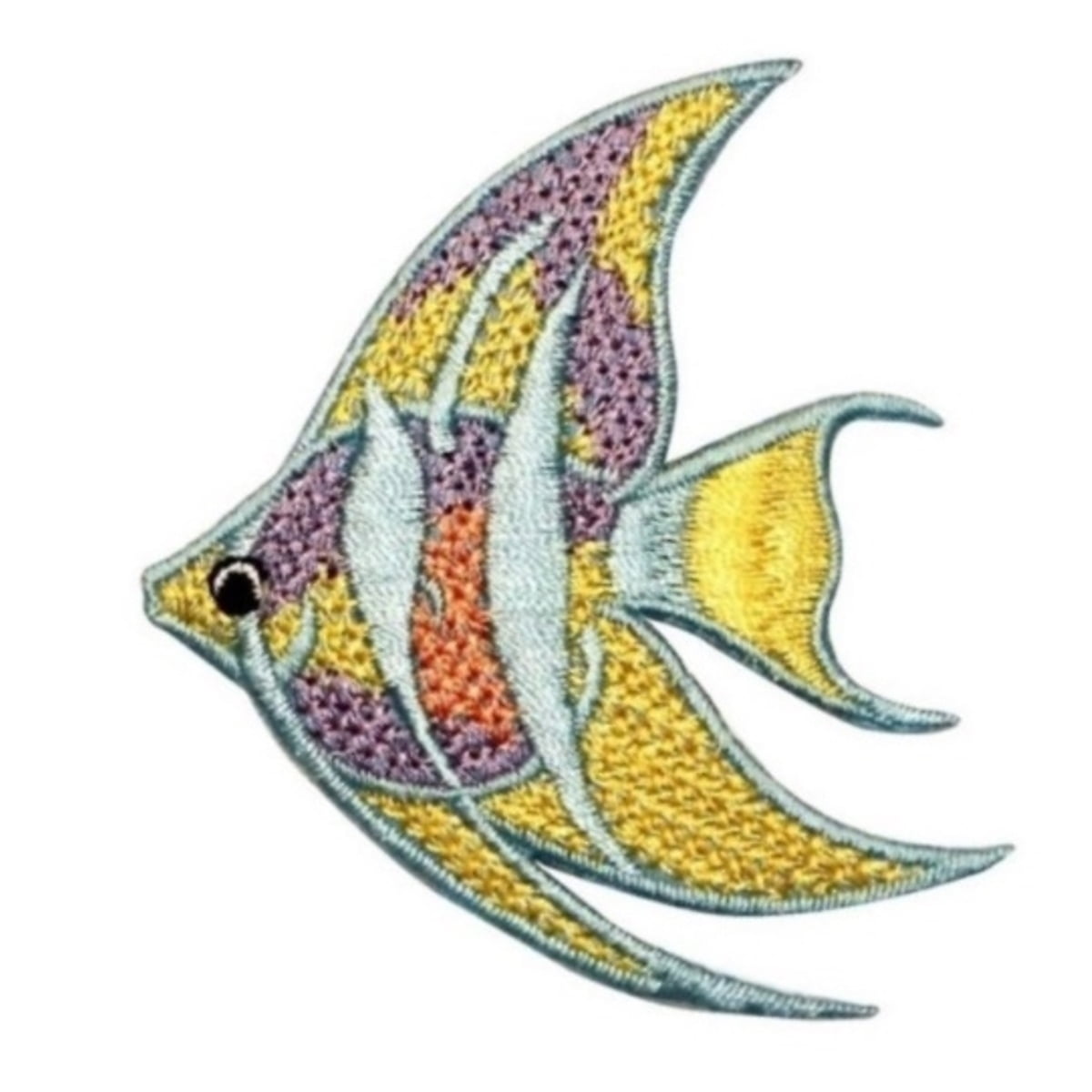 ID 0265A Smaller Long Fin Angel Fish Patch Sea Life Embroidered Iron On ...