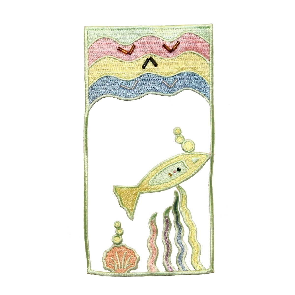 ID 0281 Underwater Sea Life Patch Fish Swimming Embroidered Iron On ...